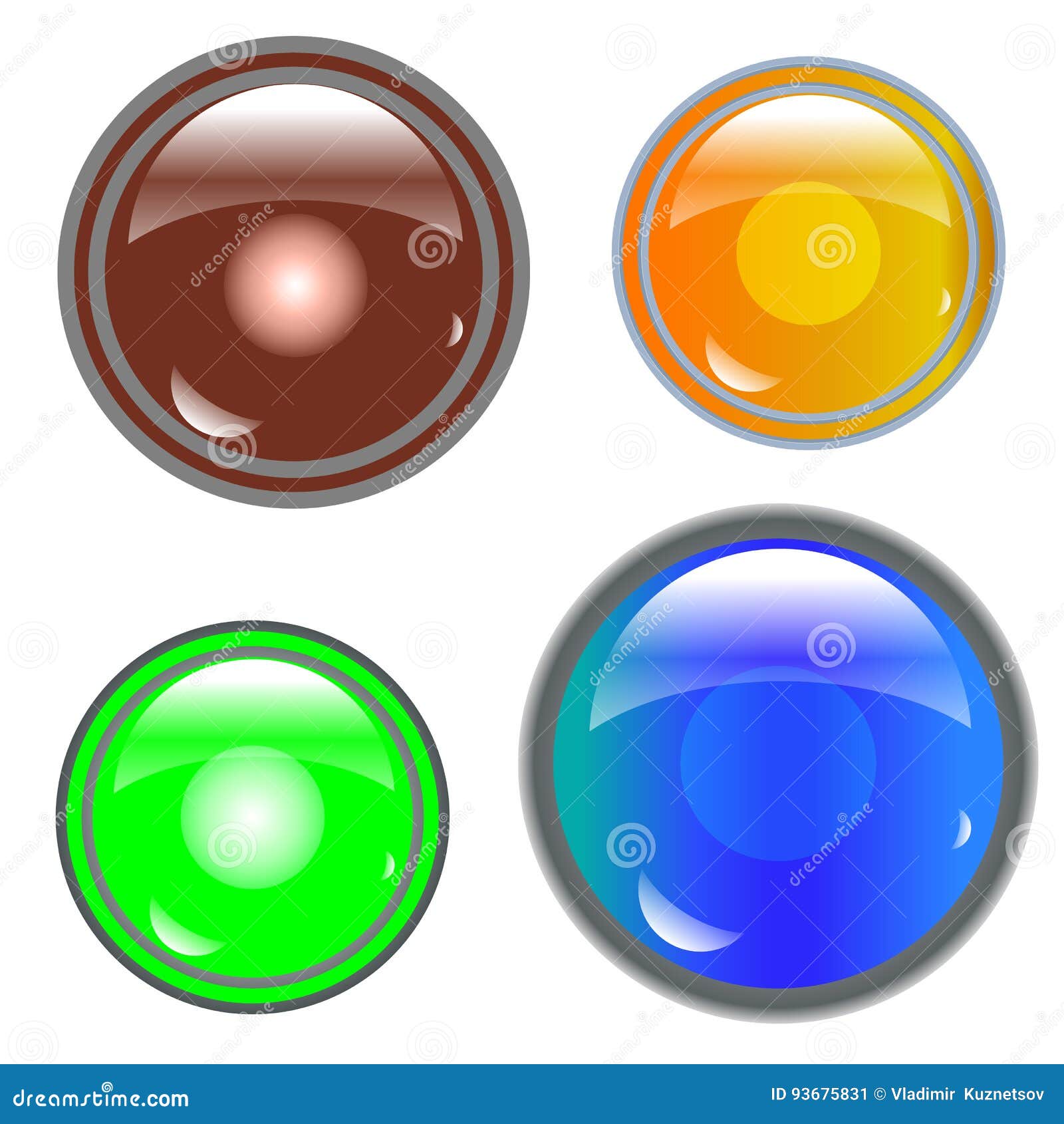 Buttons Transparent for Site Stock Vector - Illustration of interface ...