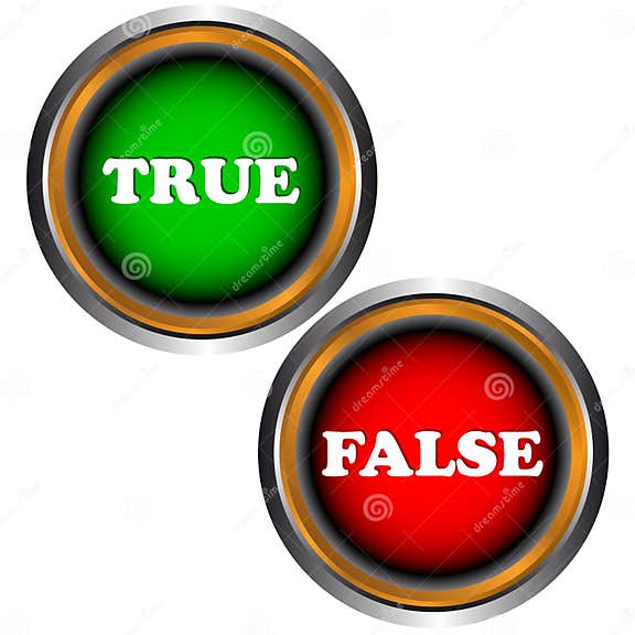 Buttons true and false stock vector. Illustration of choose - 28219135