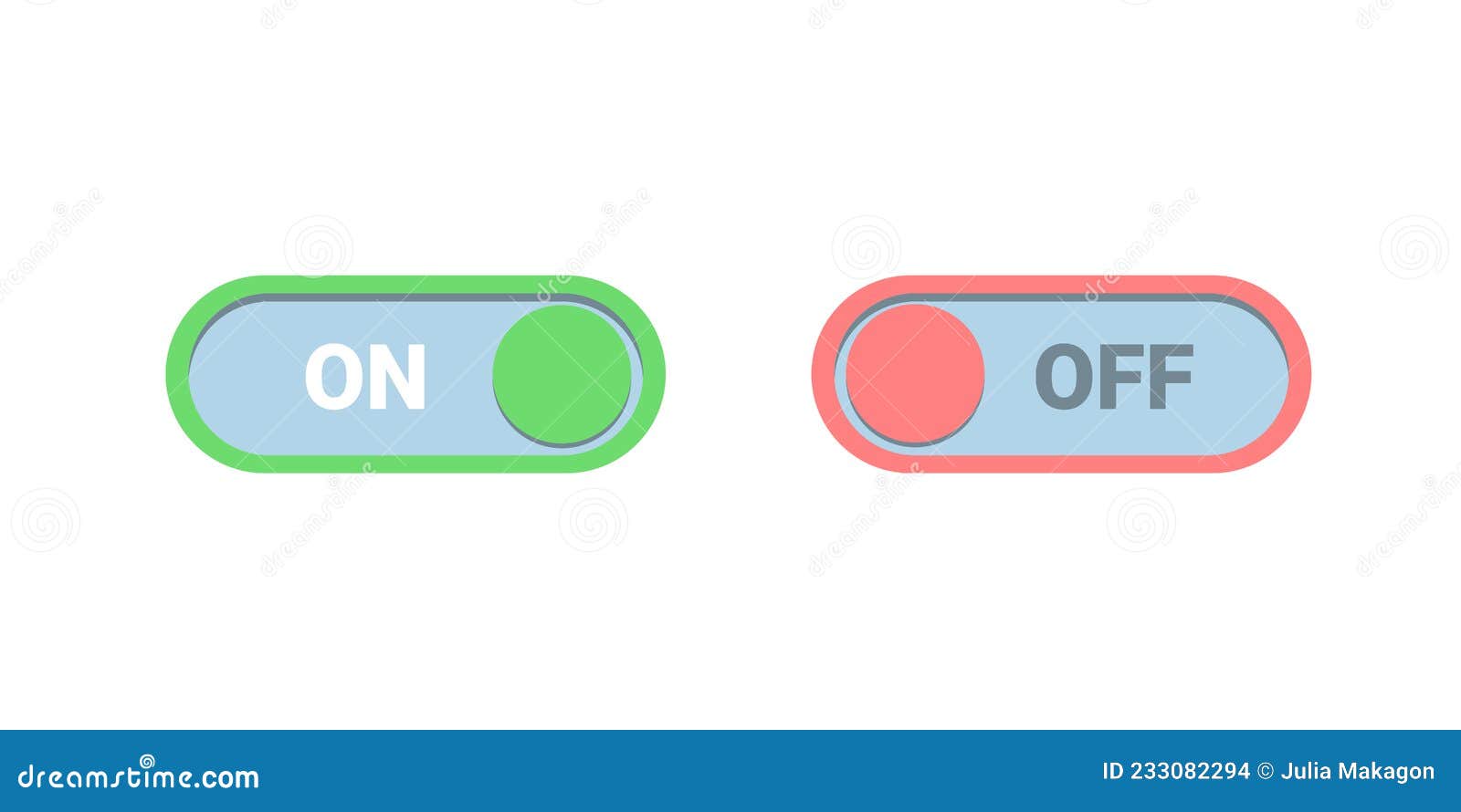 Buttons for Turning on and Off the Mobile Device. Green and Red Buttons ...