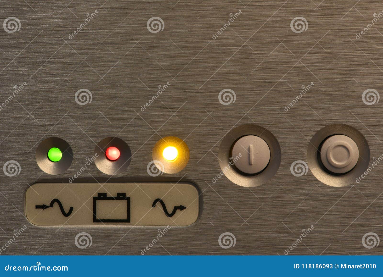 Buttons on Uninterruptible Power Supply Stock Image - Image of circle ...