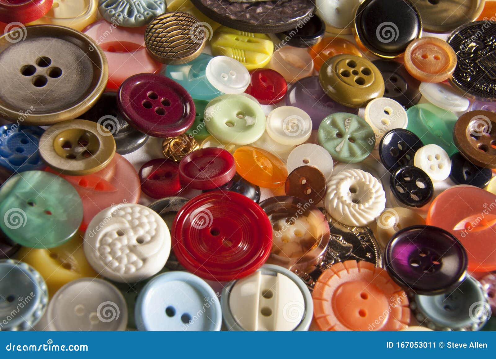 Buttons Used in Dressmaking Stock Image - Image of colorful, selection ...