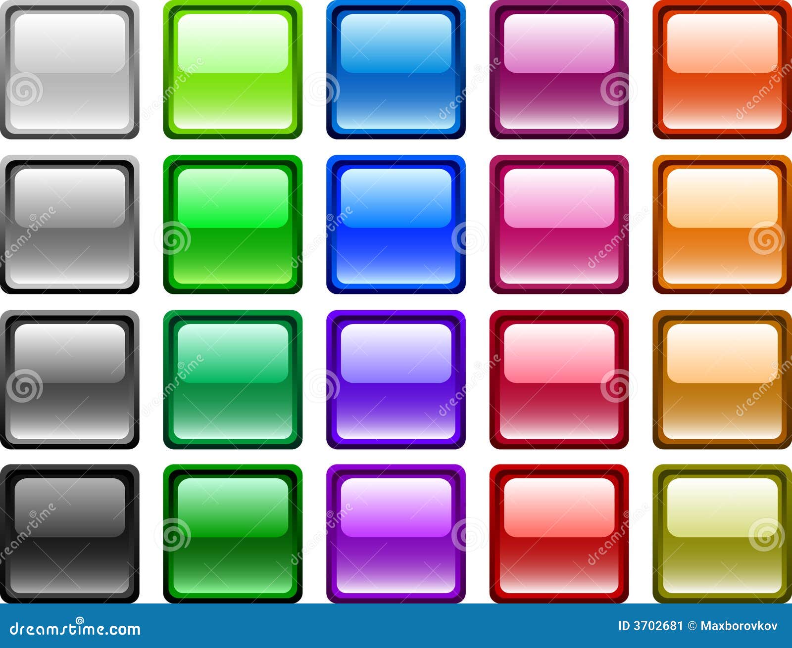 Buttons. [Vector] stock vector. Illustration of multimedia - 3702681