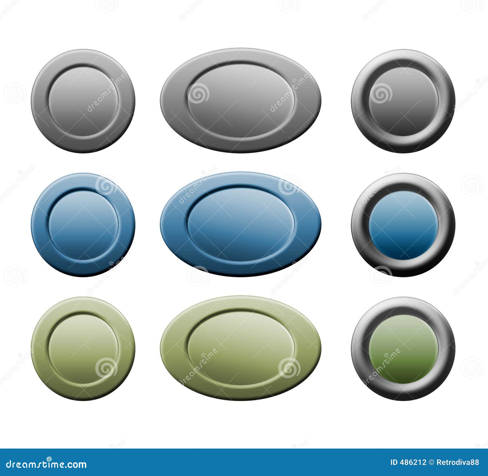 Ellipse Buttons Stock Photo | CartoonDealer.com #7473888