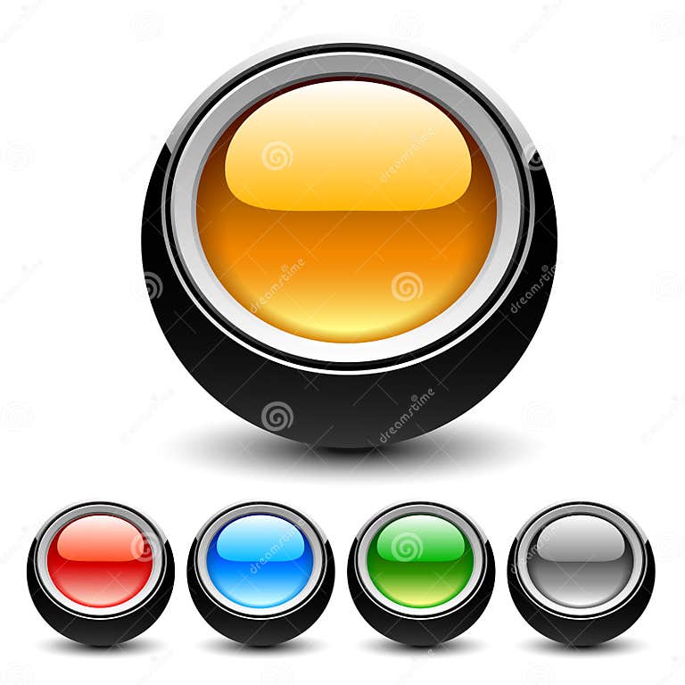 Buttons for Web Applications. Stock Vector - Illustration of beautiful ...