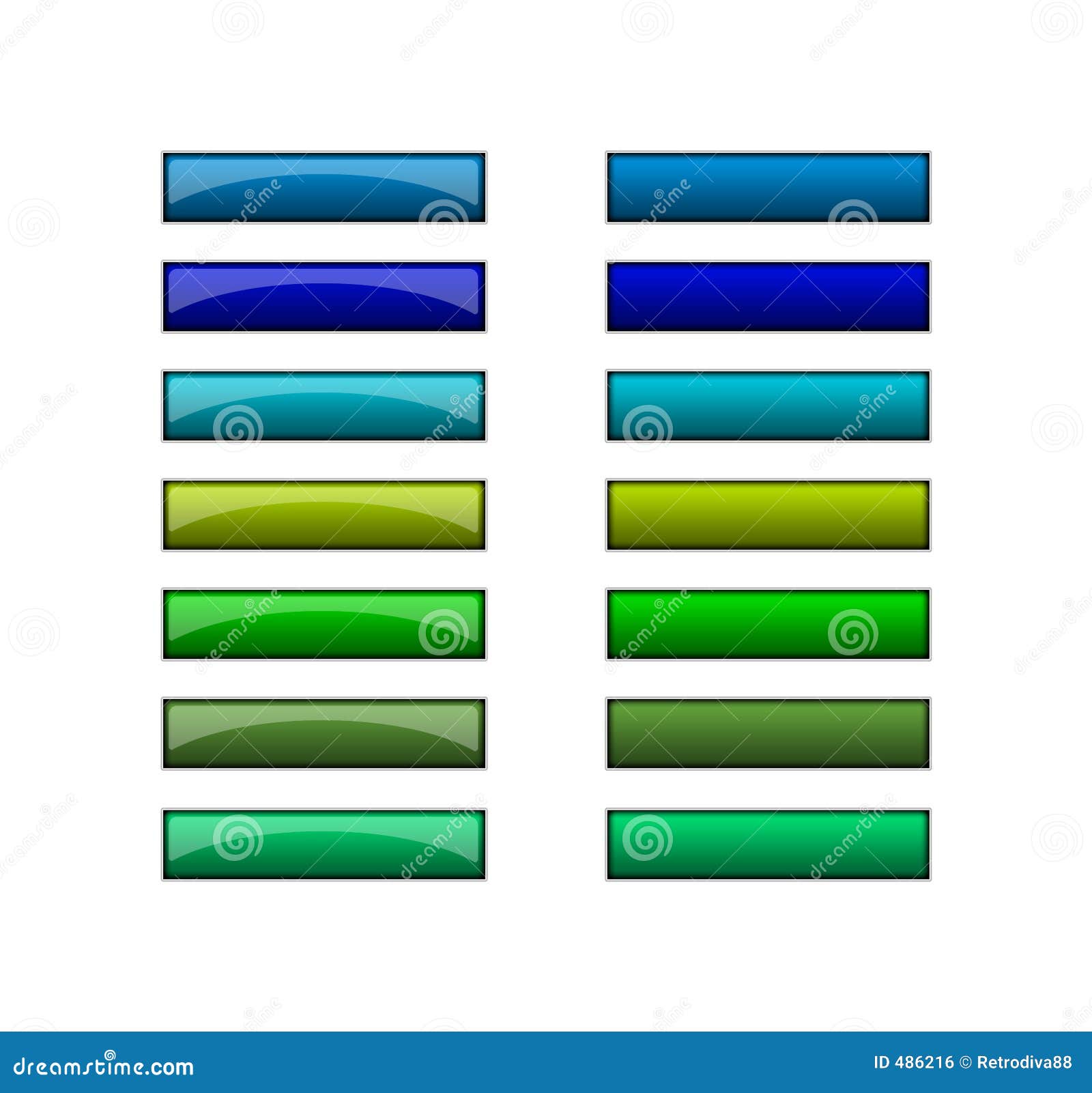 Buttons for Web - Blue Green Stock Illustration - Illustration of ...