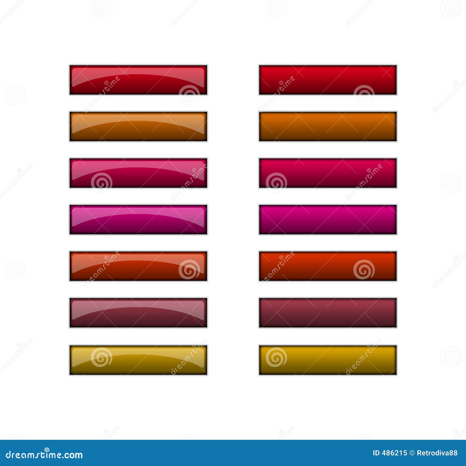 Buttons for Web - Red Shades Stock Illustration - Illustration of ...