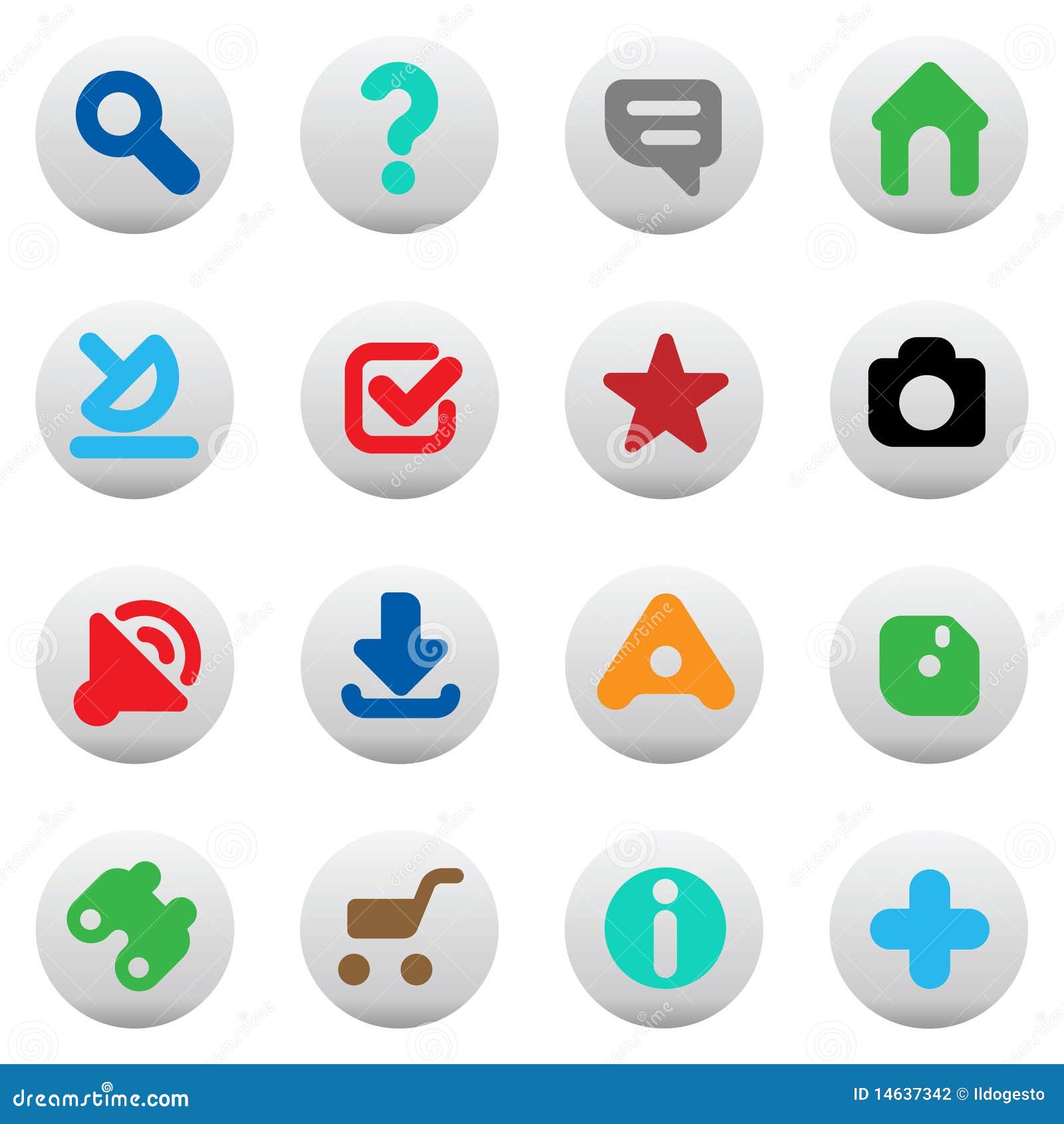 Buttons for website stock vector. Illustration of icons - 14637342