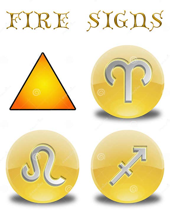 Buttons zodiac fire stock illustration. Illustration of background ...