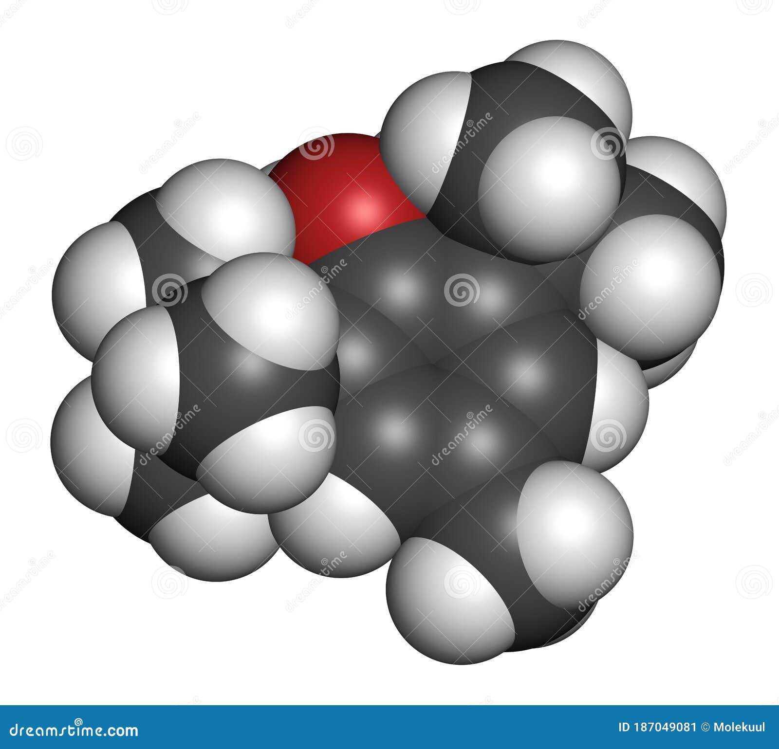 Butylated Hydroxytoluene (BHT) Antioxidant Molecule. 3D Rendering Stock ...