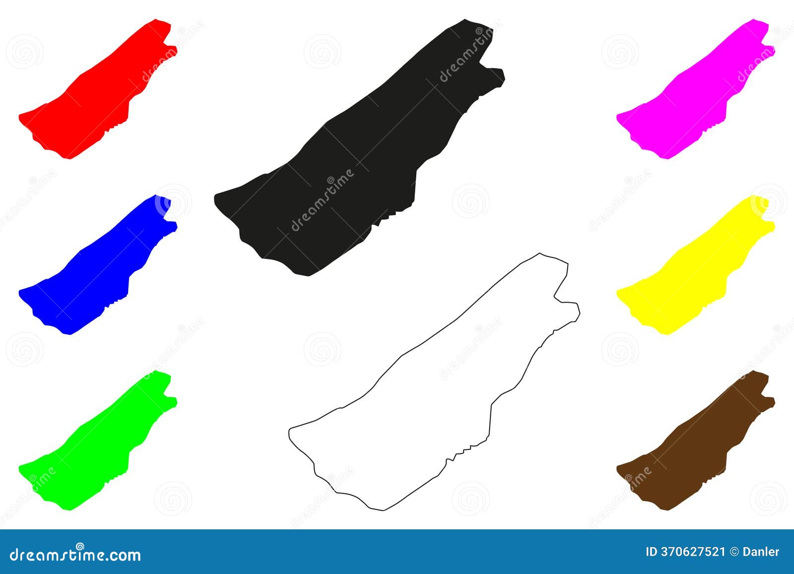 Mini Map Of India In Vector Illustration With Realistic Land ...