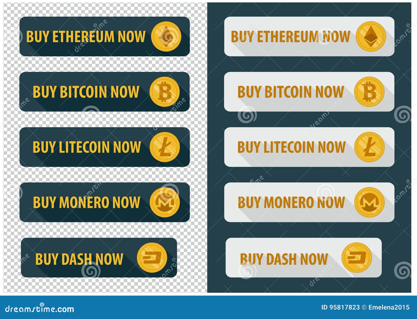 Buy Bitcoins Now. Icons in a Flat Style Stock Vector - Illustration of ...