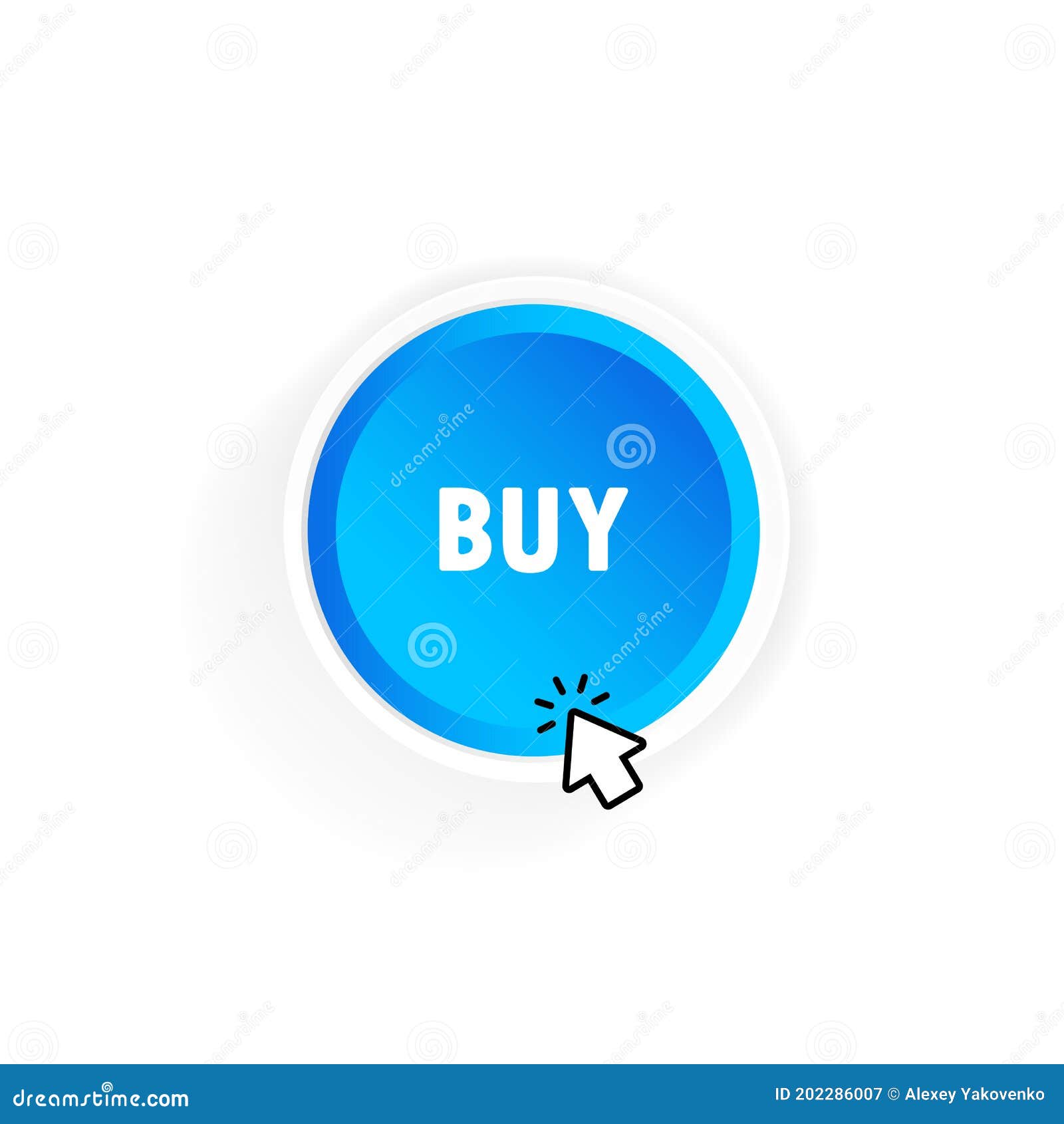 Buy Button with Cursor. Vector on Isolated White Background Stock ...