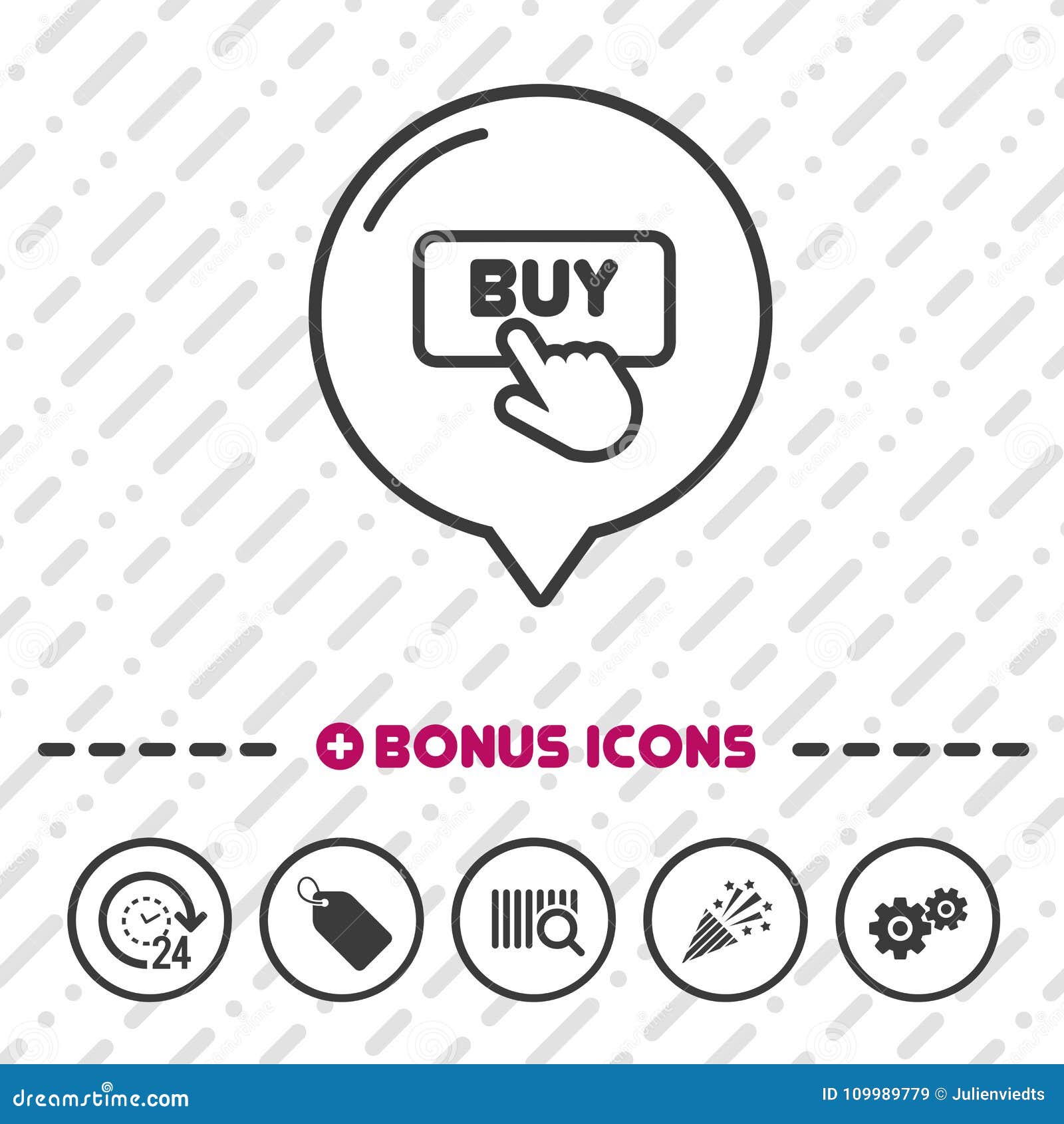 Buy Button Icon. Click Symbol Stock Vector - Illustration of button ...