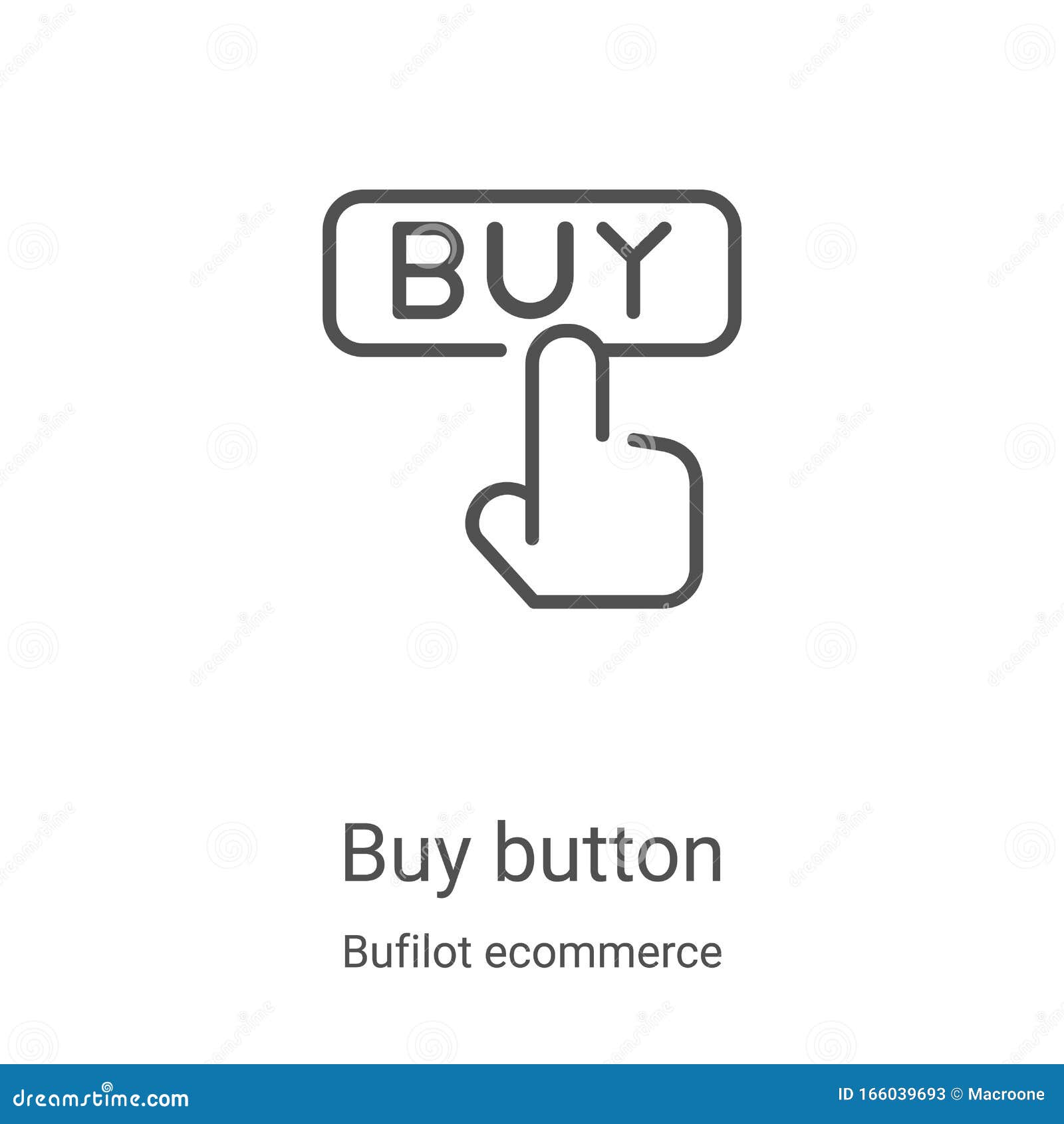 Buy Button Icon Vector from Bufilot Ecommerce Collection. Thin Line Buy ...