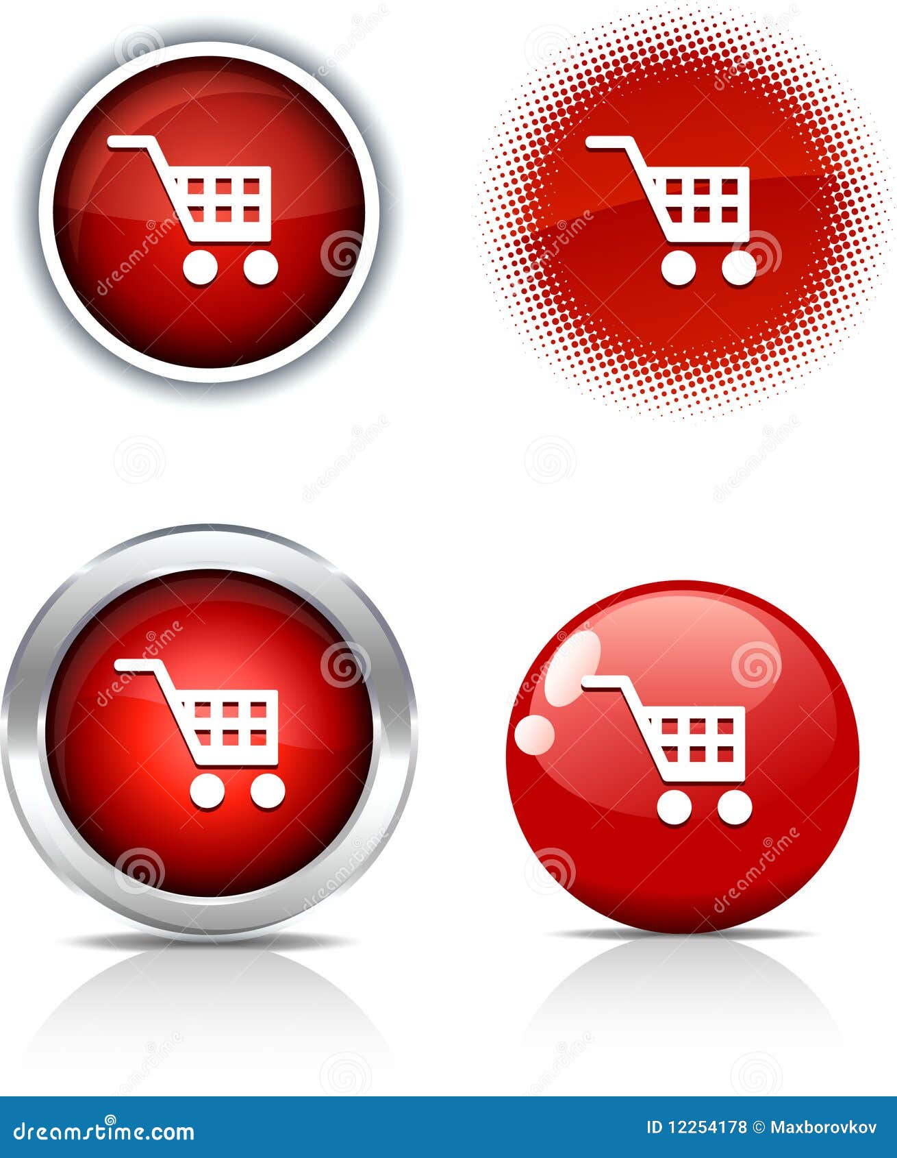 Buy buttons. stock vector. Illustration of metallic, shiny - 12254178