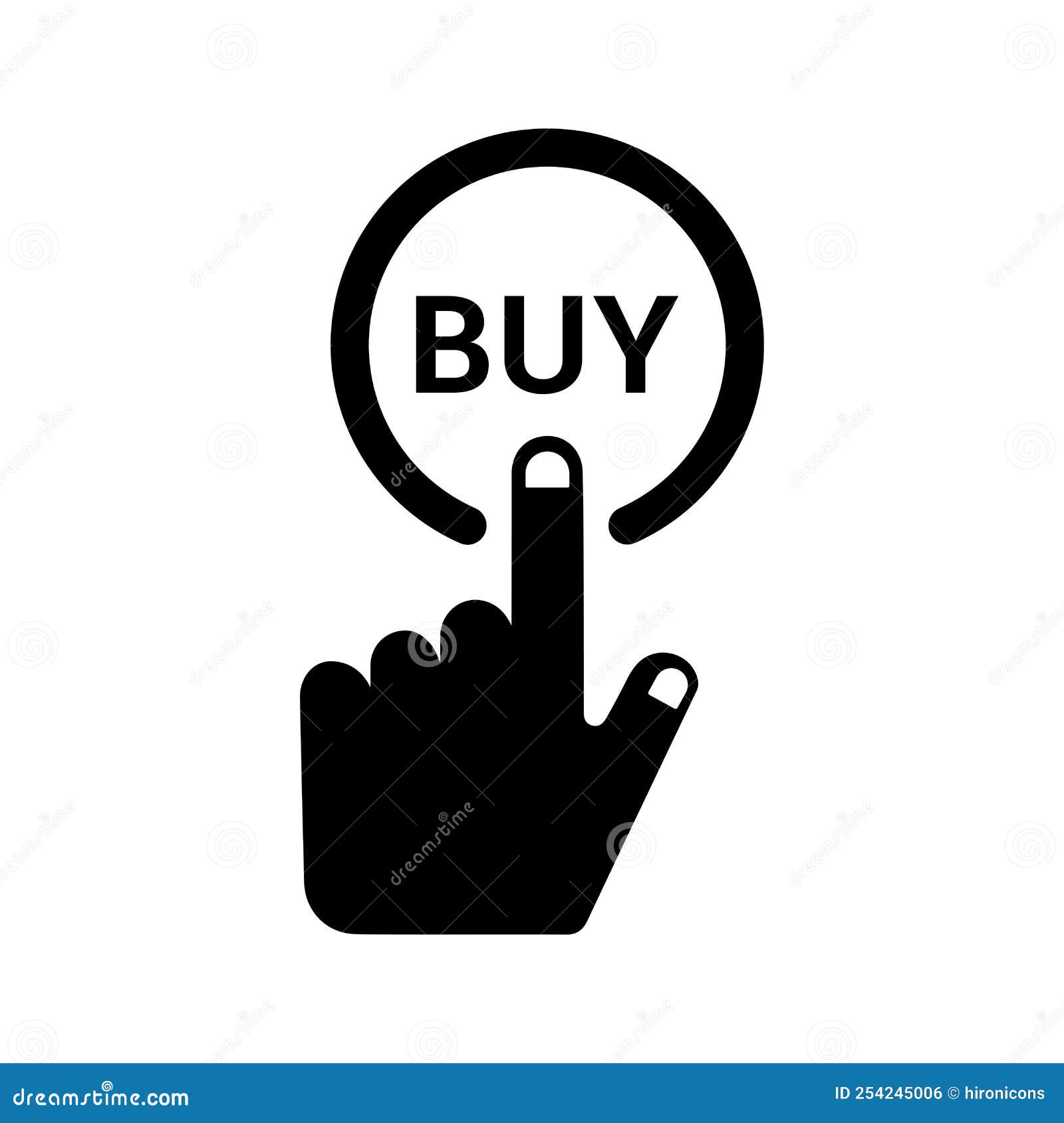 Buy, Click, Finger, Touch Icon. Black Vector Graphics Stock Vector ...