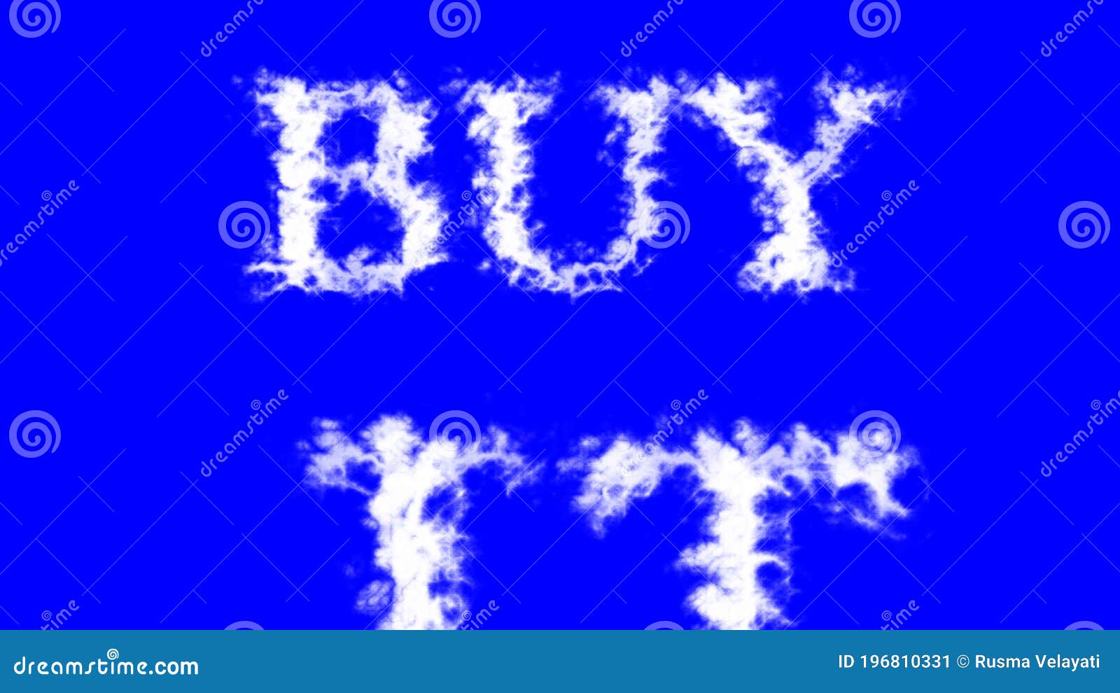 Buy it Cloud Text Effect Blue Isolated Background Stock Illustration ...