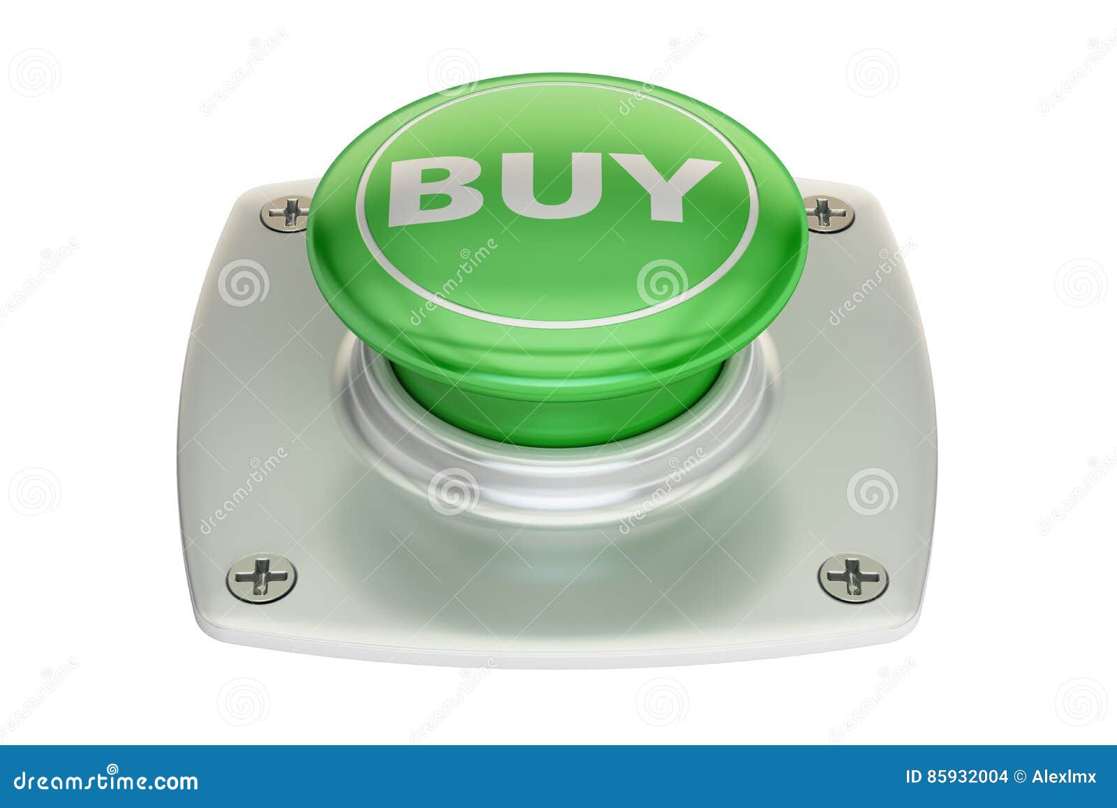Buy Green Button, 3D Rendering Stock Illustration - Illustration of ...