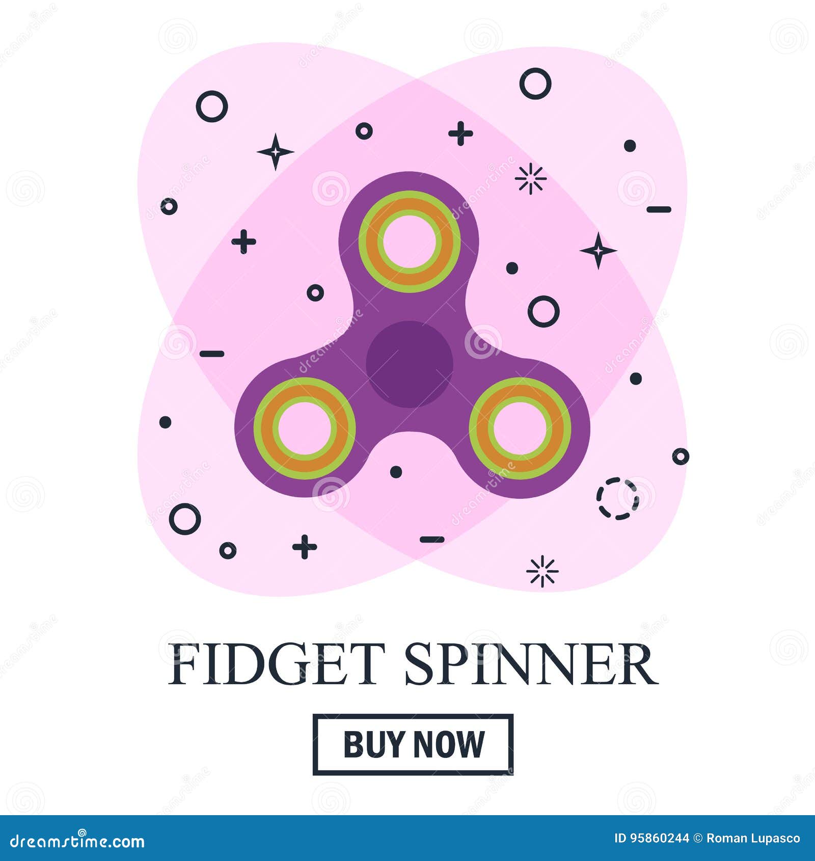 Buy Hand Spinner Toy in Flat and Cartoon Style. White and Abstract ...