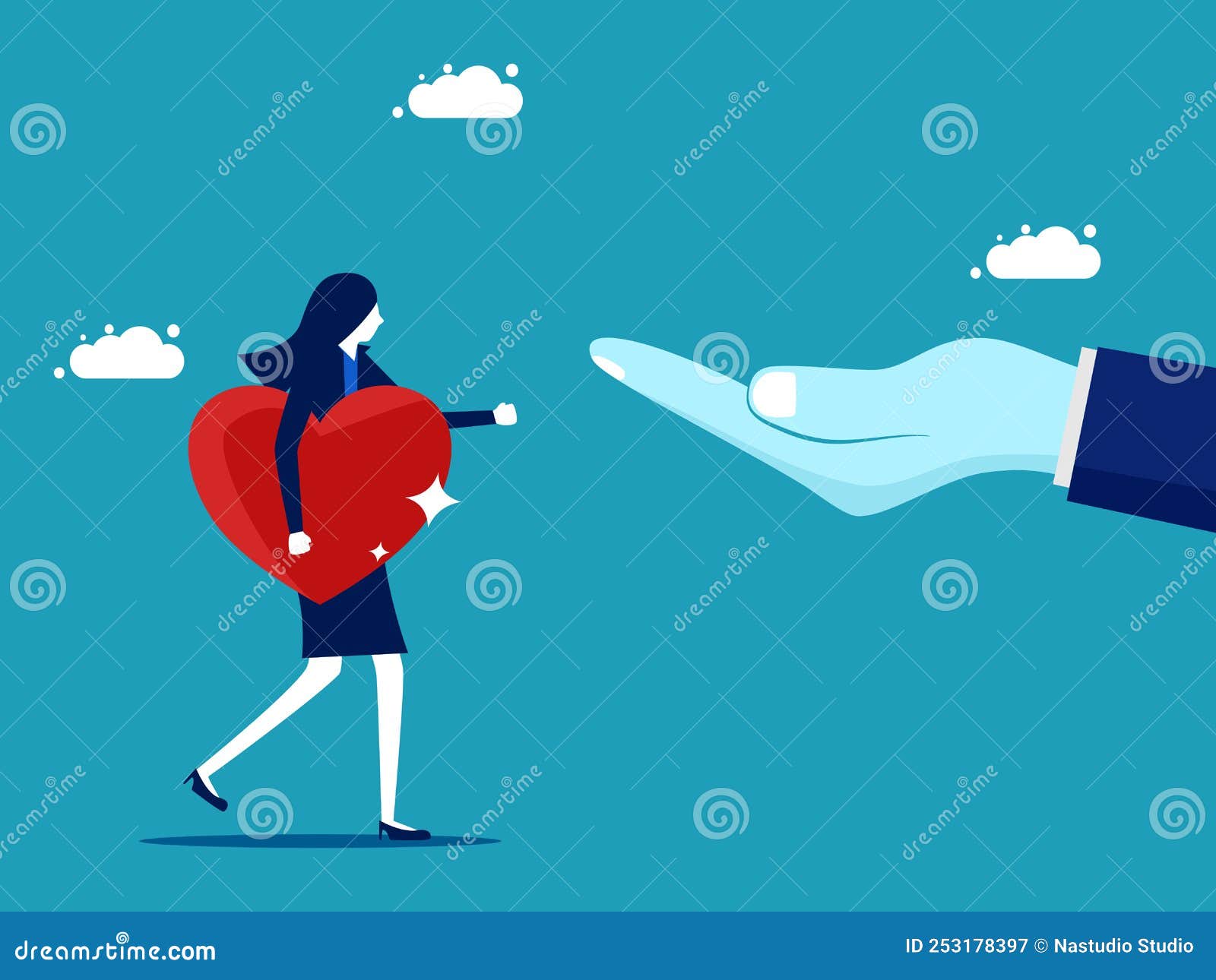 Buy Heart. Business Hold Heart Stock Vector - Illustration of customer ...