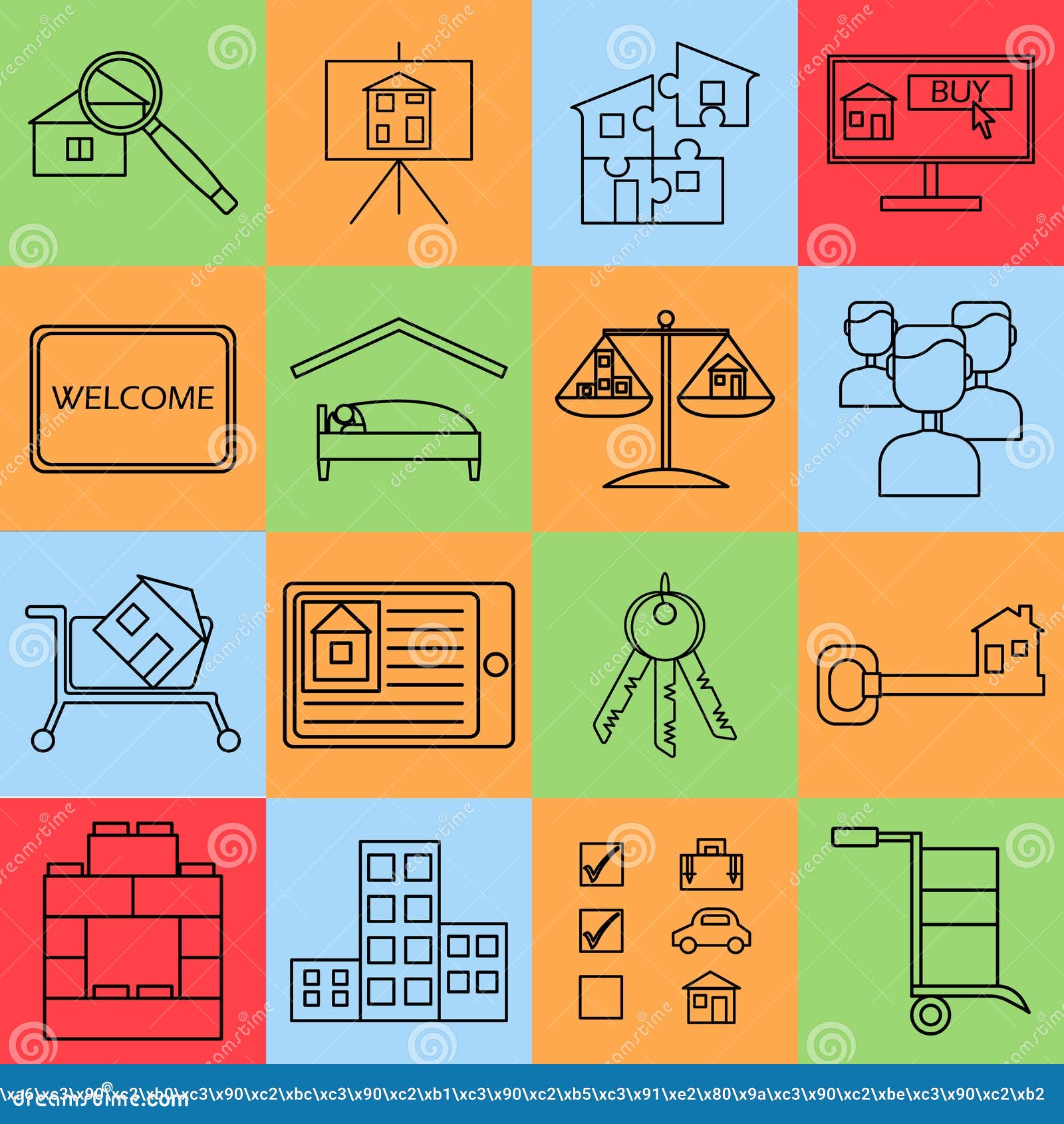 Buy home icon set stock vector. Illustration of graphic - 78519330