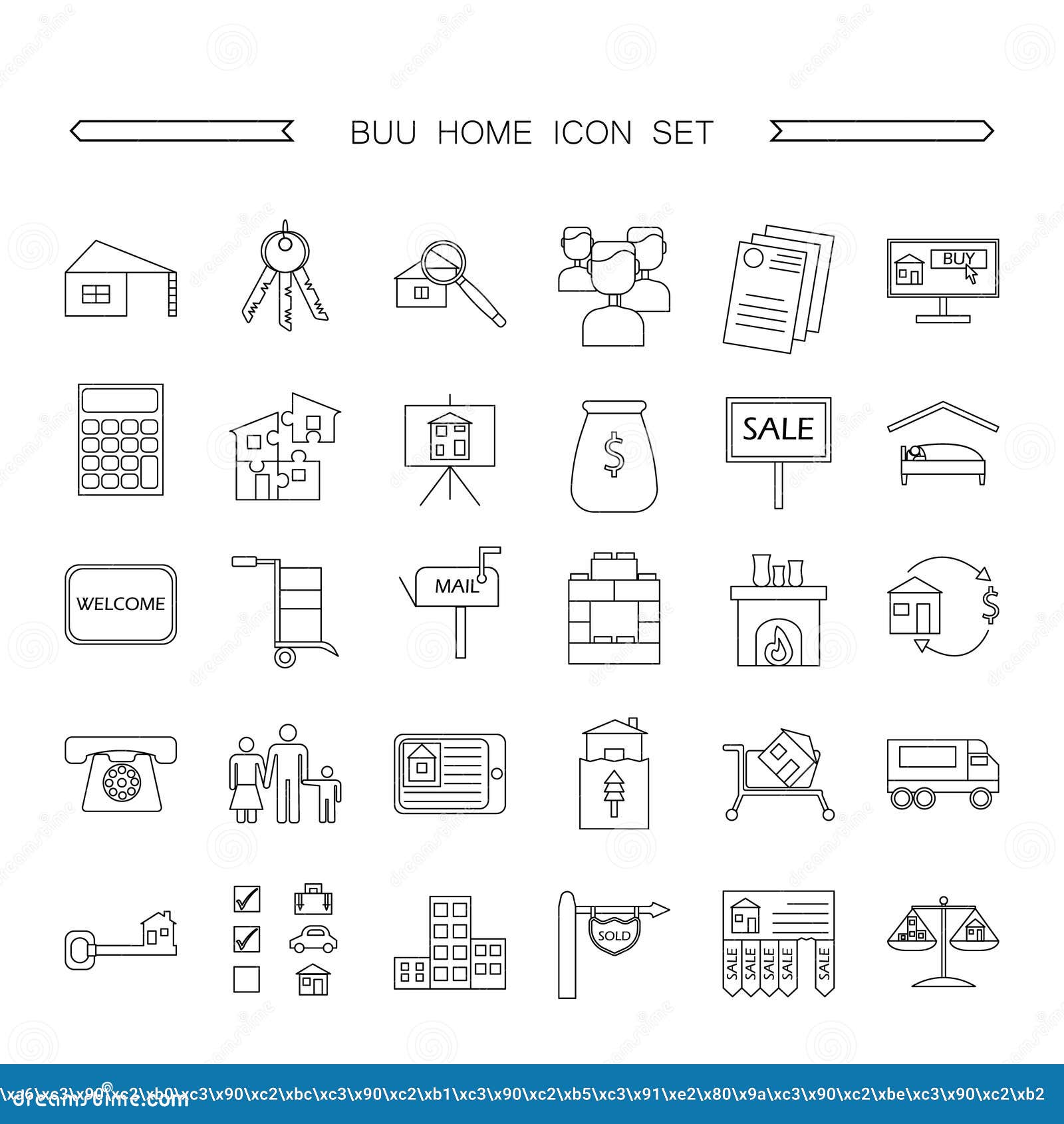 Buy home icon set stock illustration. Illustration of graphic - 78519399