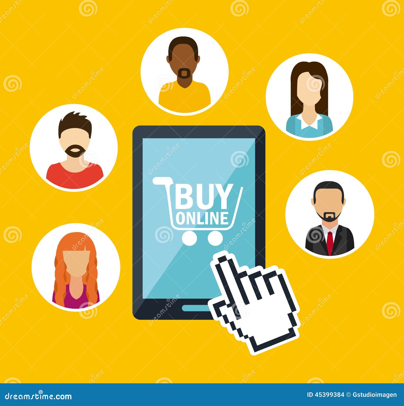 Buy on line design stock vector. Illustration of sale - 45399384
