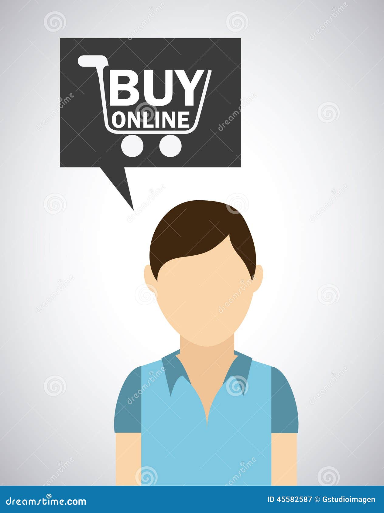 Buy on line design stock vector. Illustration of figure - 45582587