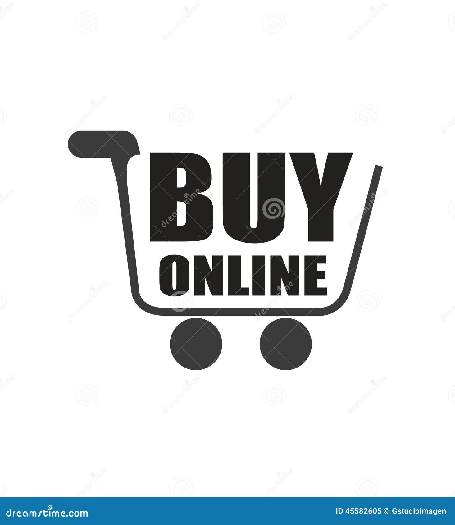 Buy on line design stock vector. Illustration of shopping - 45582605