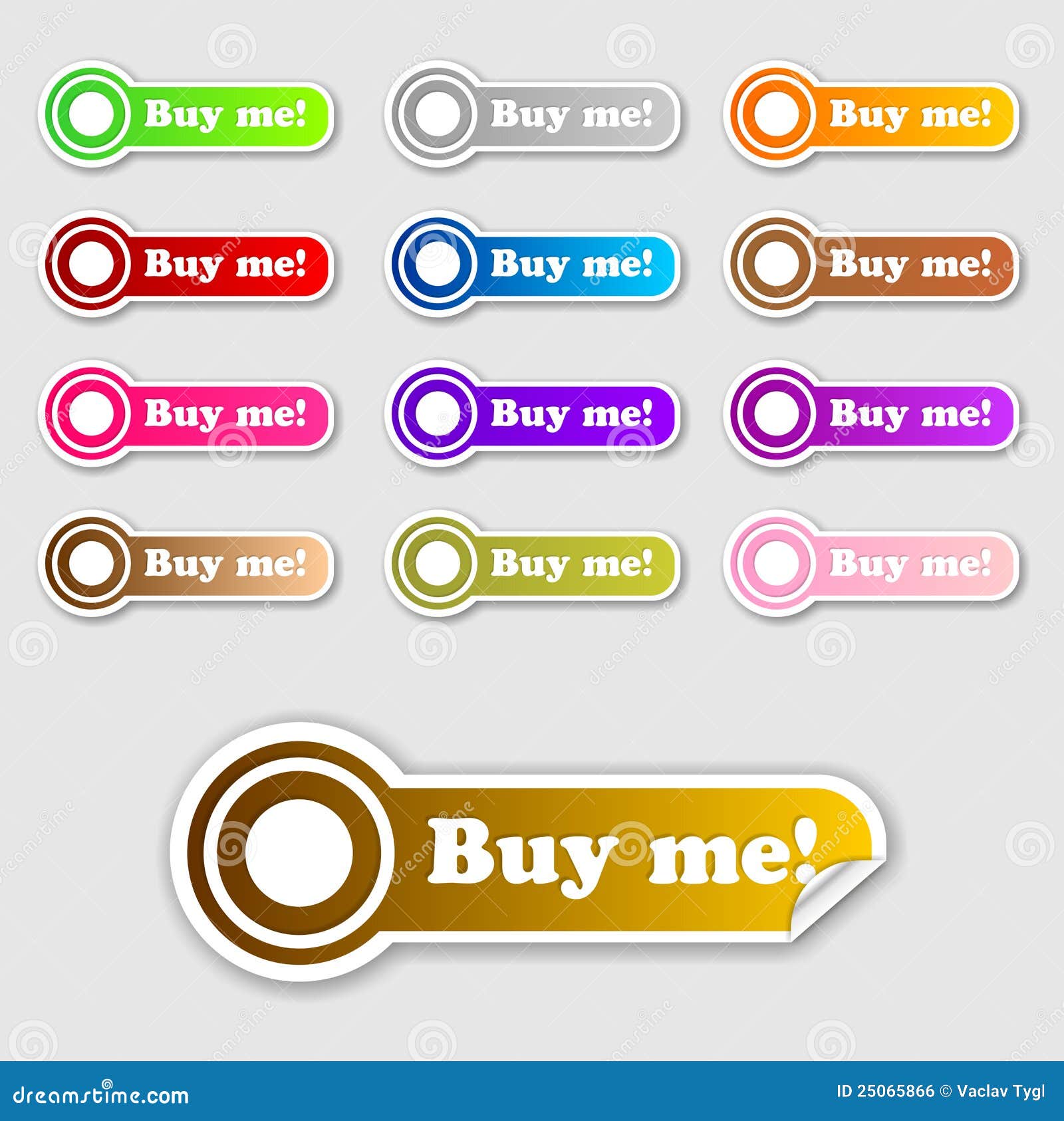 Buy me buttons 2 stock vector. Illustration of icons - 25065866
