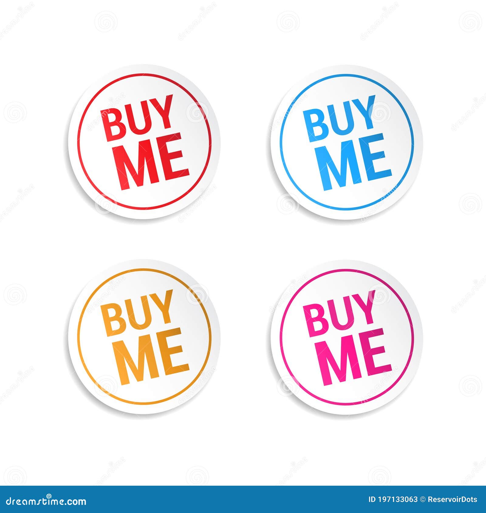 Buy Me Stickers stock vector. Illustration of choice - 197133063