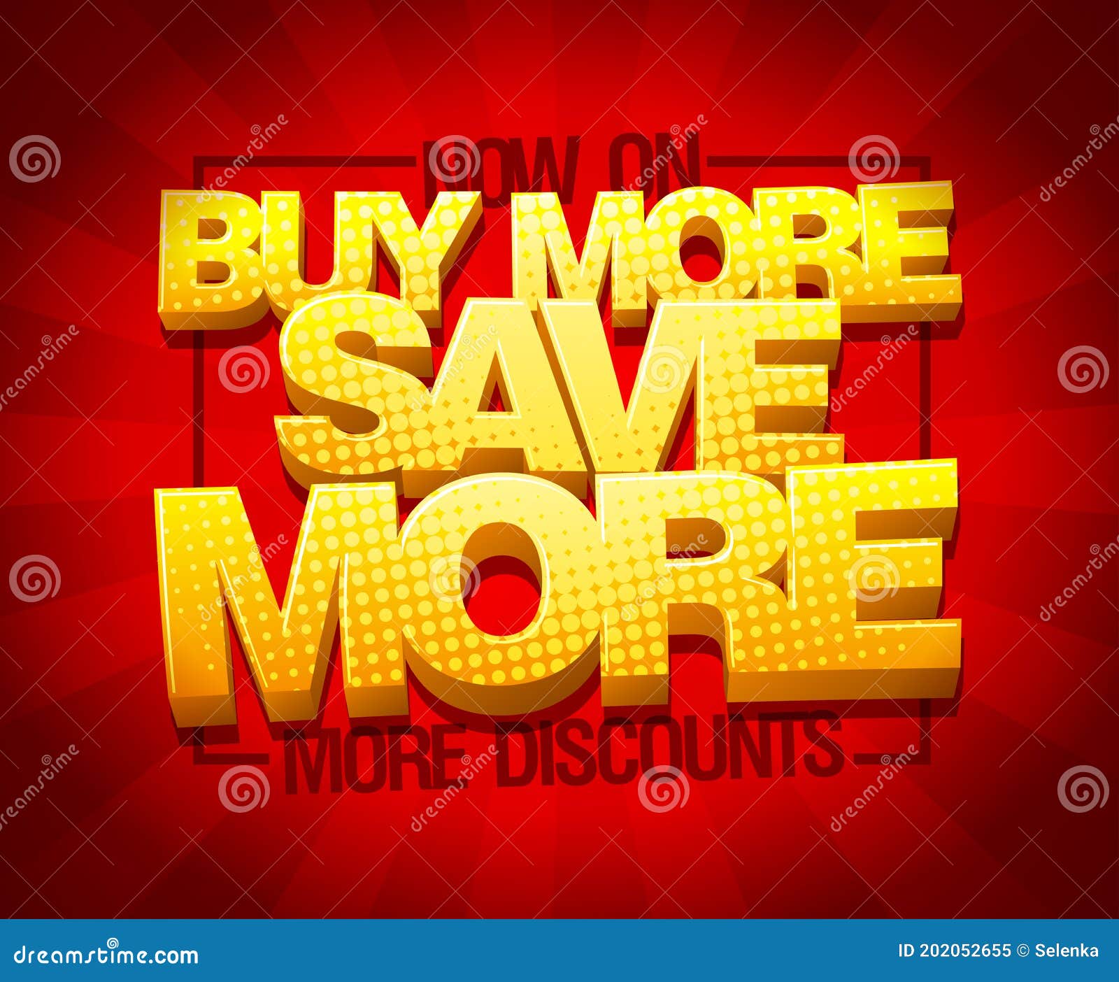 Buy More Save More, Sale Banner Design Stock Vector - Illustration of ...