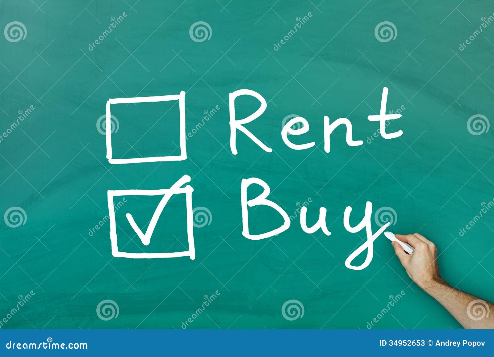 Buy not rent concept stock image. Image of message, insurance - 34952653
