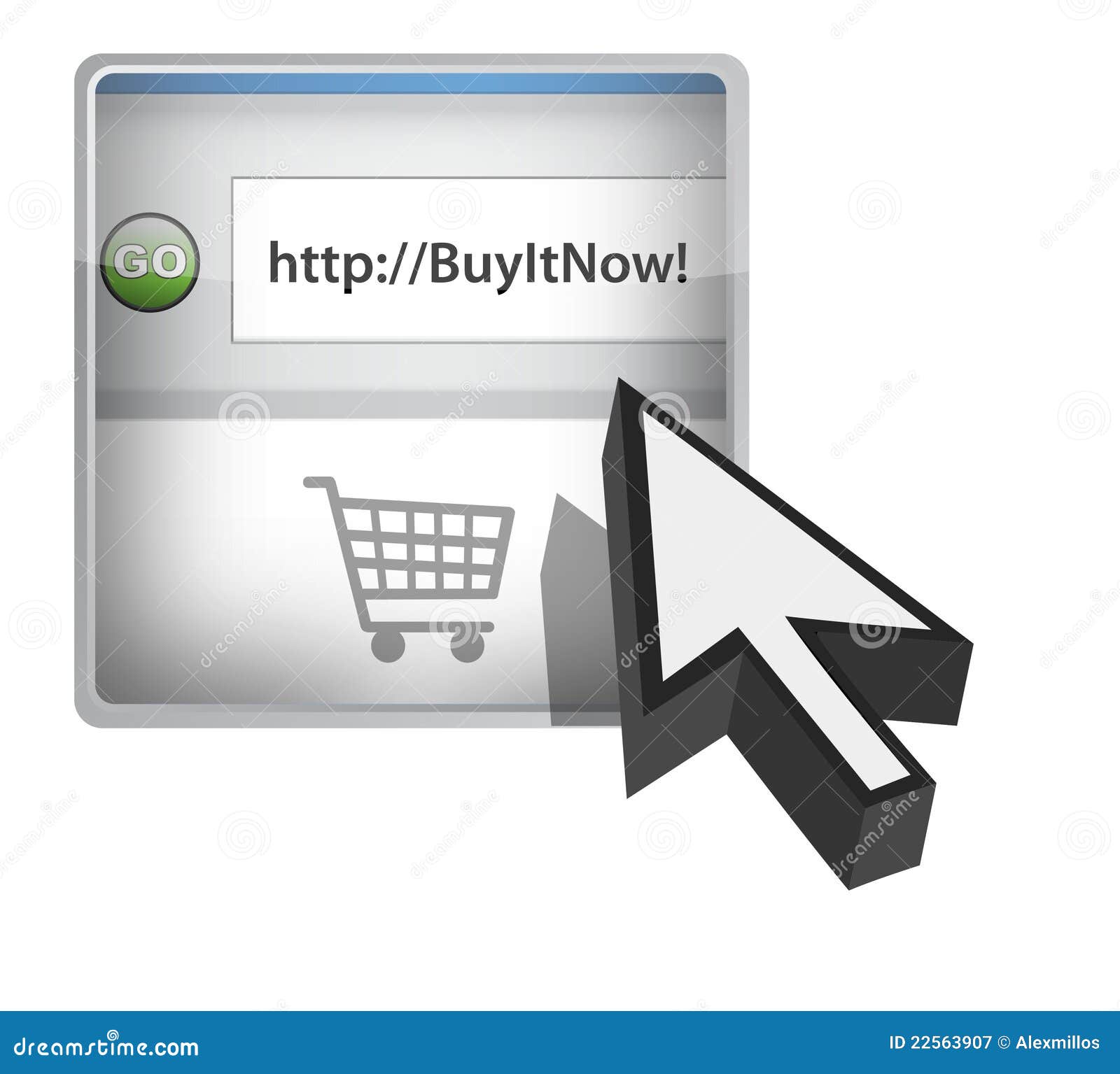 Buy it Now Browser Button with Cursor Stock Vector - Illustration of ...