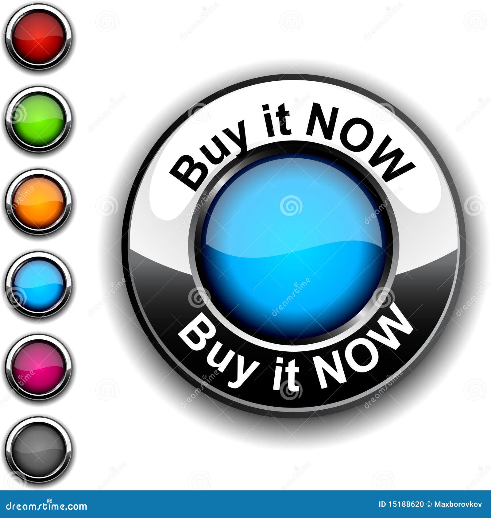 Buy it now button. stock vector. Illustration of gray - 15188620