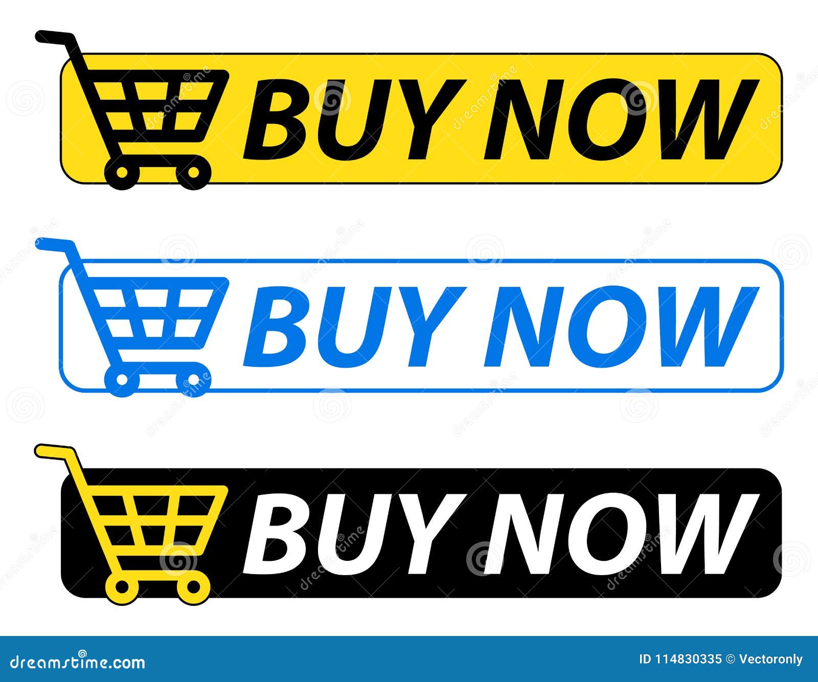 Buy Now Button Blue and Yellow Icons Stock Vector - Illustration of ...