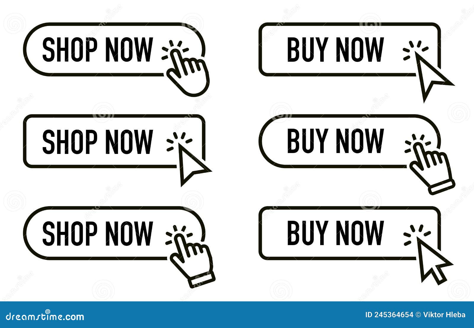 Buy Now Button Icon. Shop Now Button Click Mouse Cursor and Shopping ...