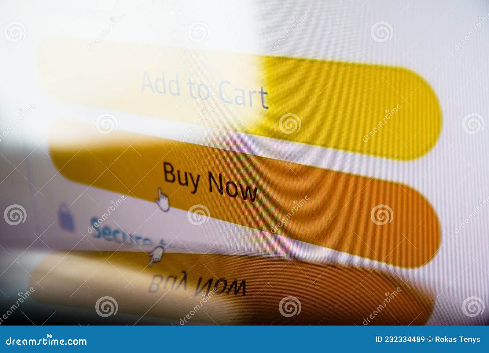 Buy Now Button on Screen. Buying Items Online on Amazon or Ebay Stock ...