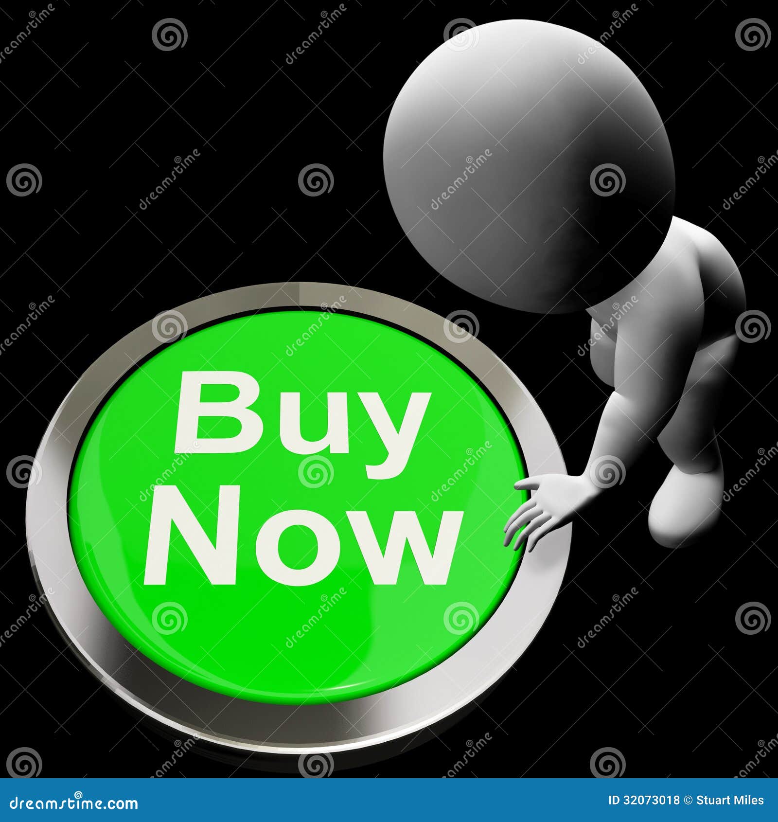 Buy Now Button Shows Purchasing and Online Shopping Stock Illustration ...