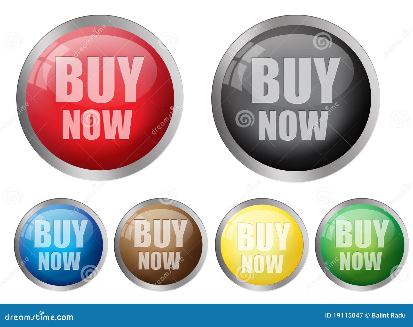 Buy now buttons stock illustration. Illustration of metallic - 19115047