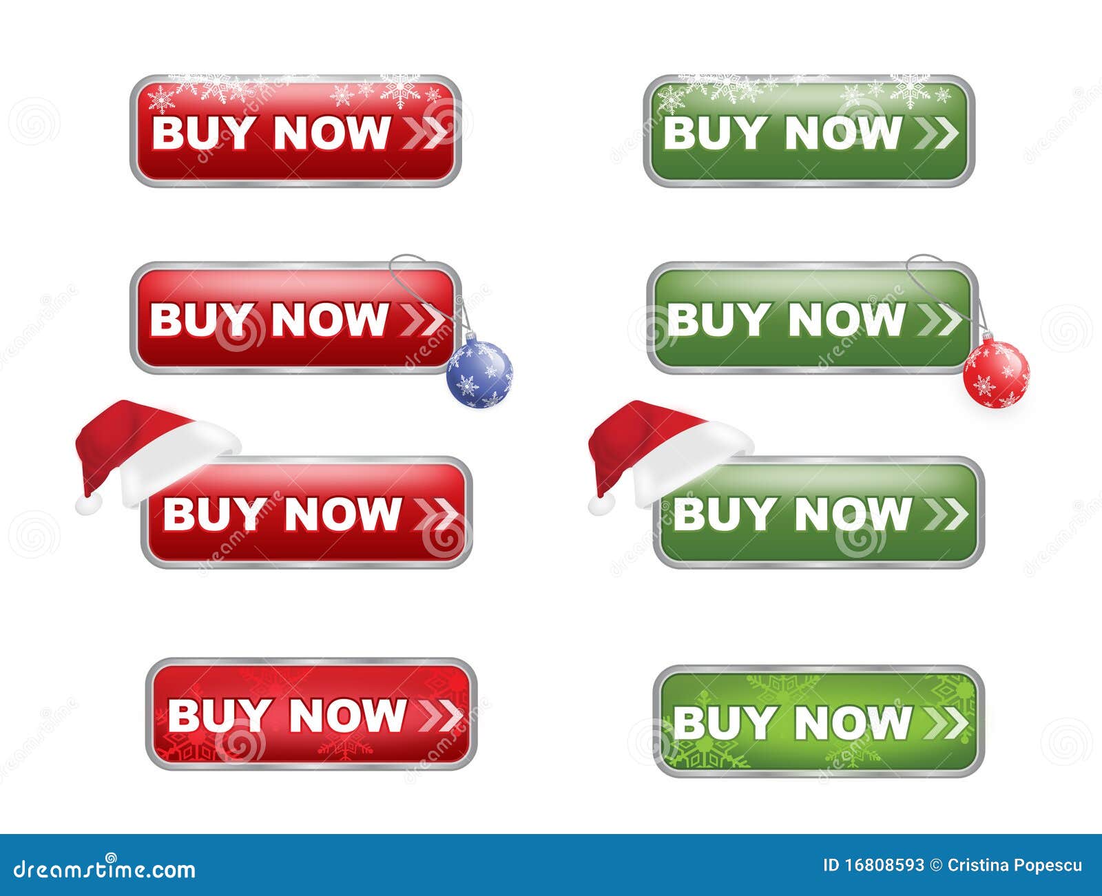 Buy Now Buttons Christmas Edition Stock Vector - Illustration of ...