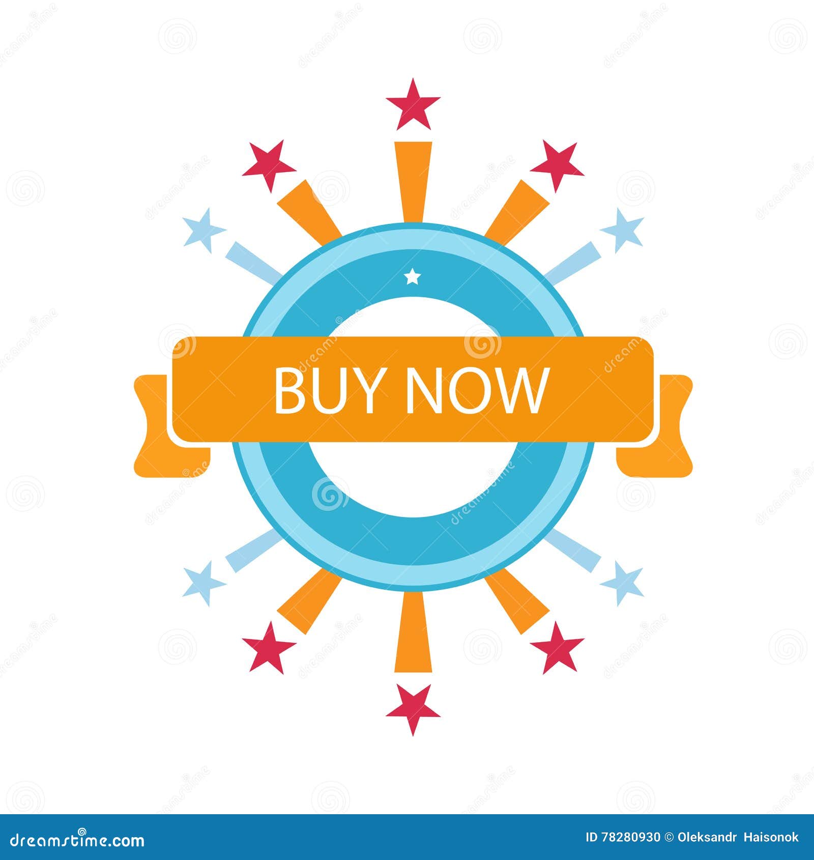Buy Now Circle Button on White Background Stock Vector - Illustration ...