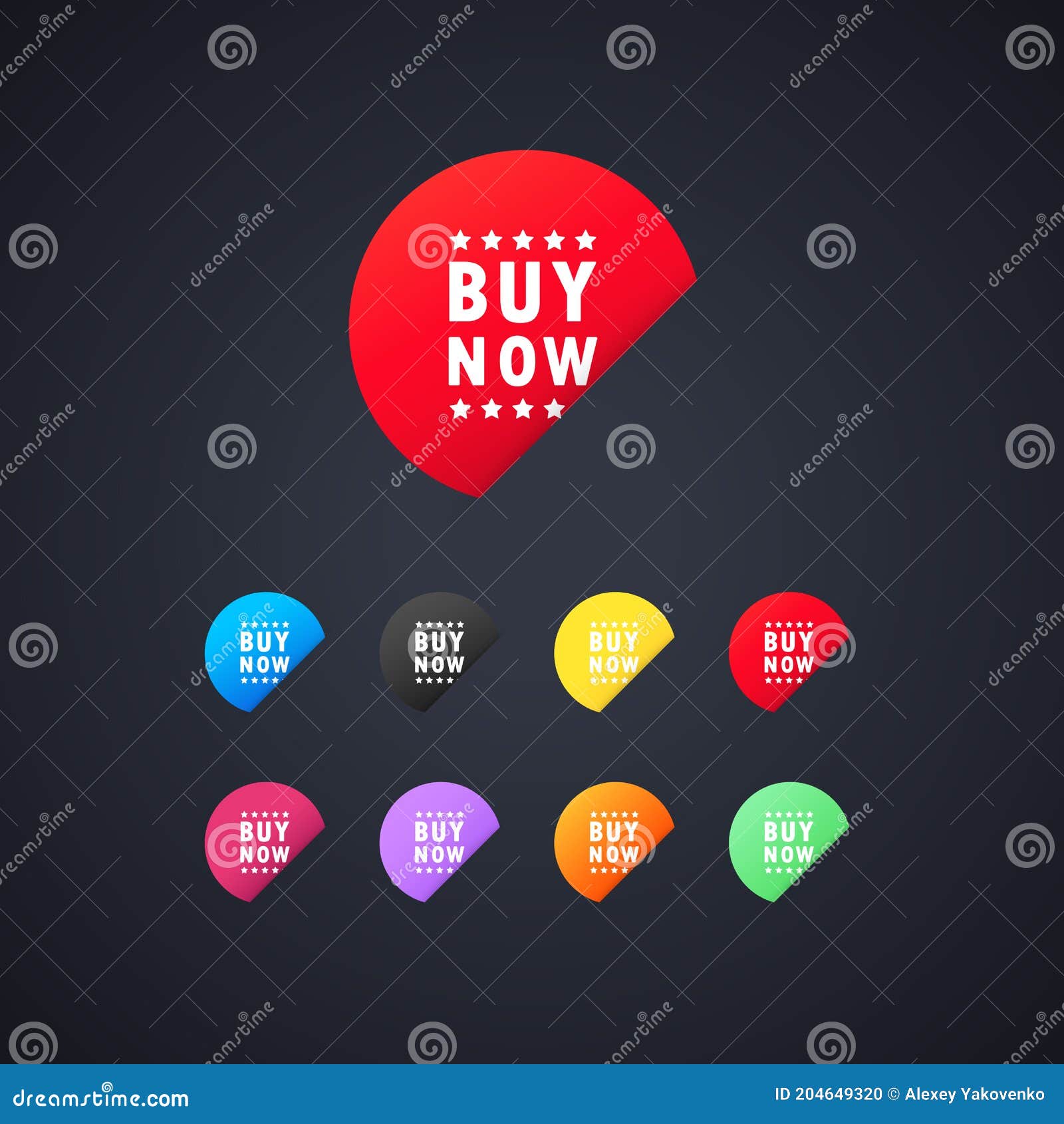 Buy Now Label. for Graphic and Web Design. Vector on Isolated ...
