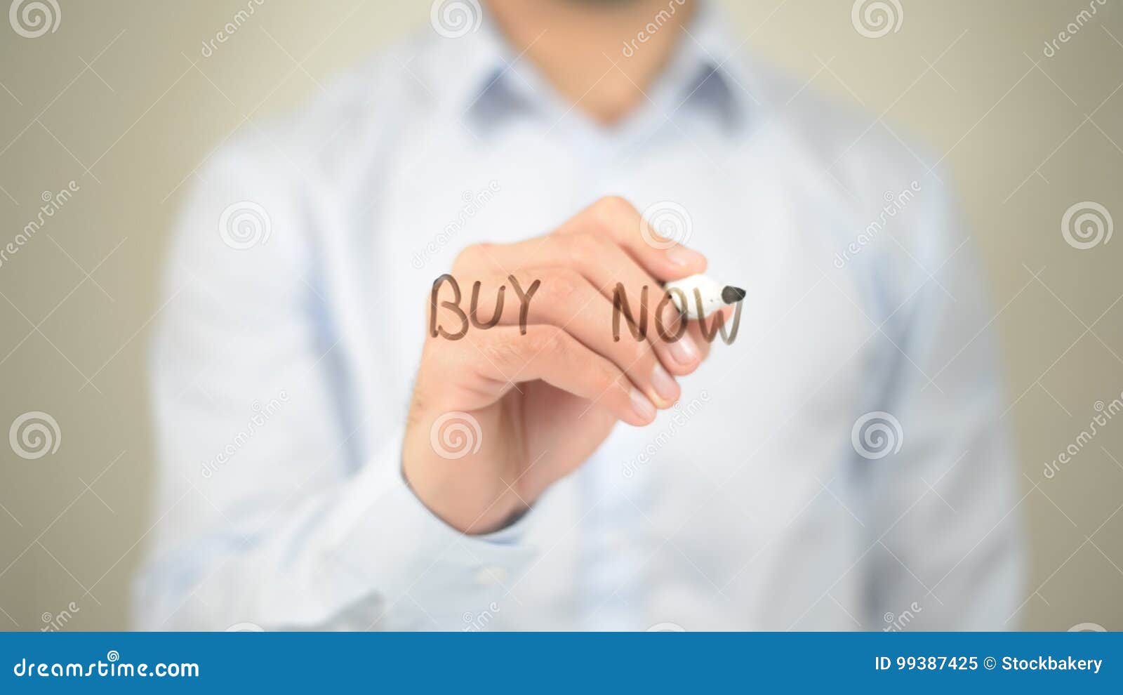 Buy Now, Man Writing on Transparent Screen Stock Image - Image of green ...