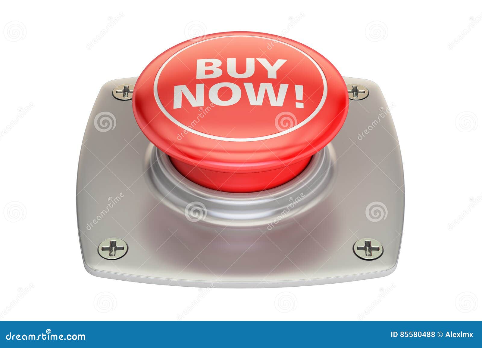 Buy Now Red Button, 3D Rendering Stock Illustration - Illustration of ...