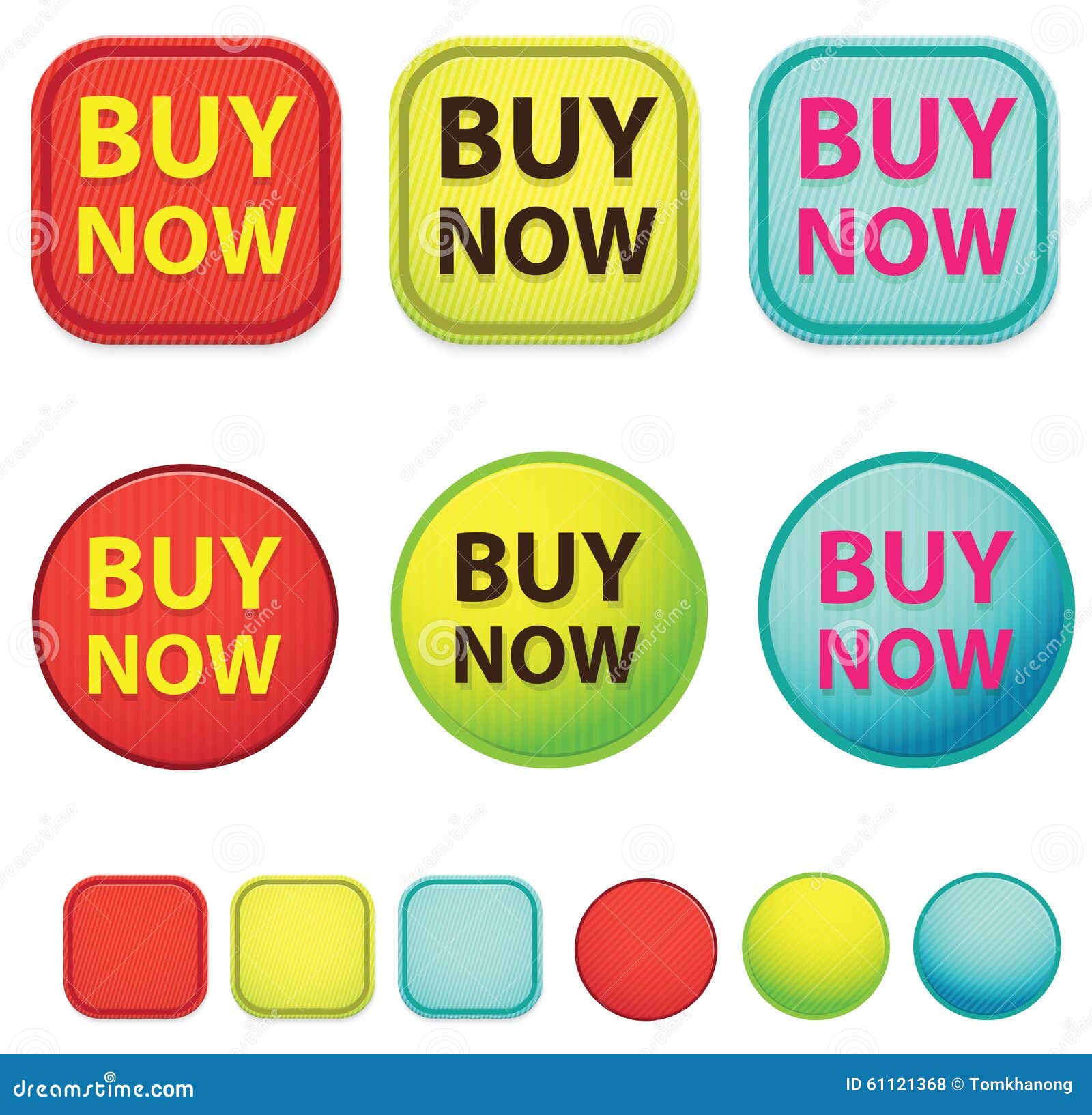Buy Now Web Buttons and Blank Buttons Stock Vector - Illustration of ...