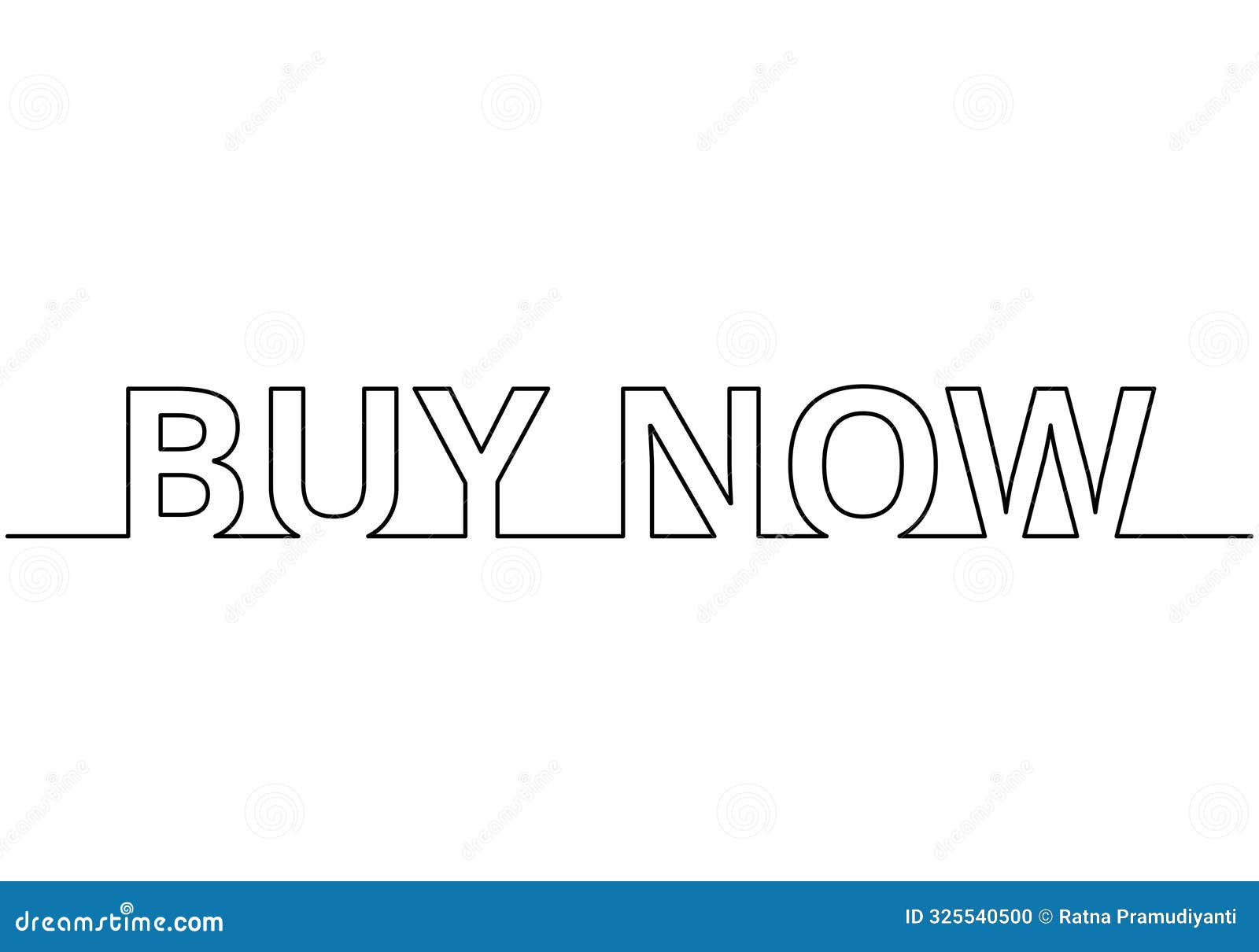 Buy Now Words in Continuous One Line Drawing Style Stock Vector ...