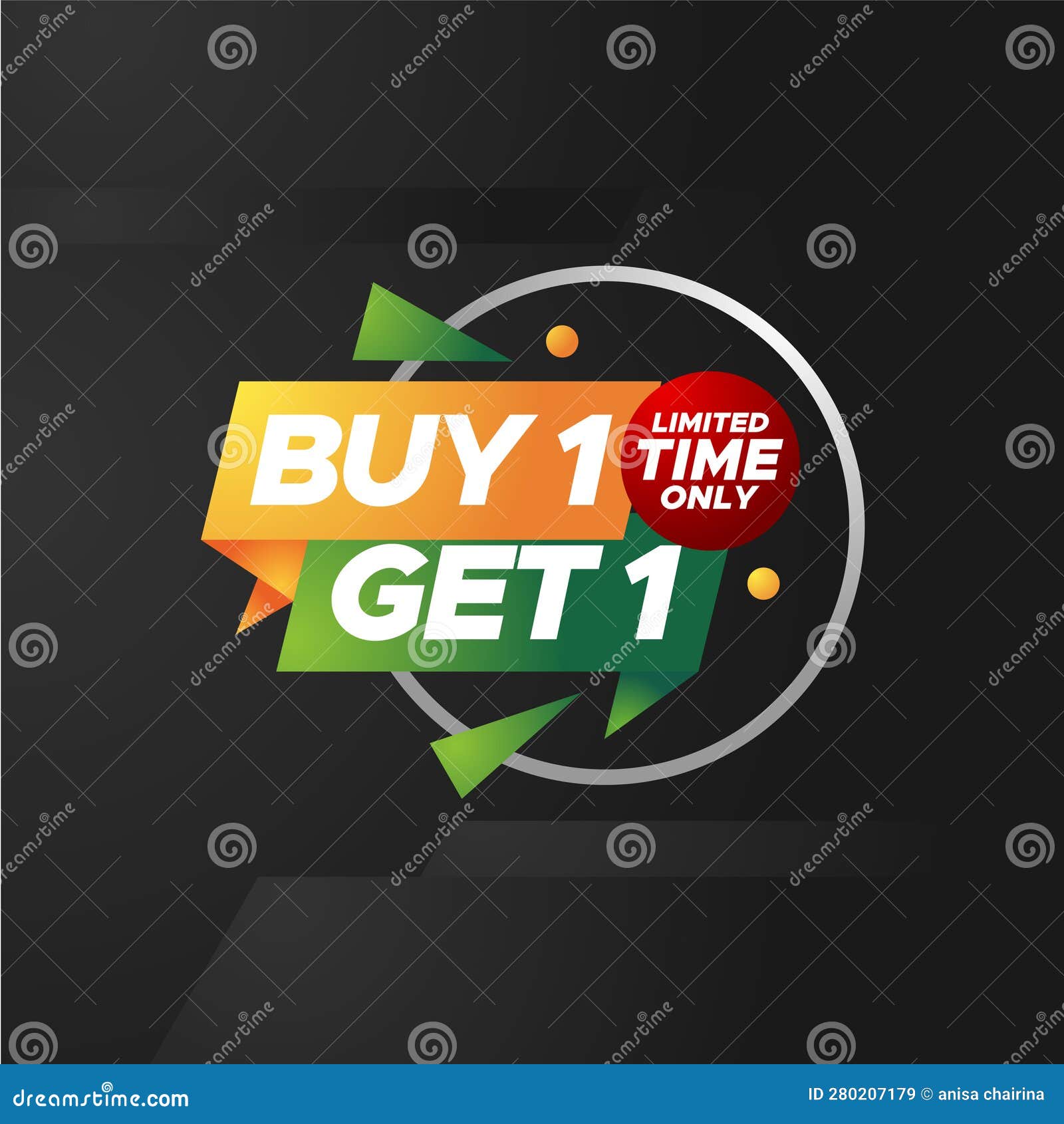 Buy One Get One Banner Promotion Design Stock Vector - Illustration of ...