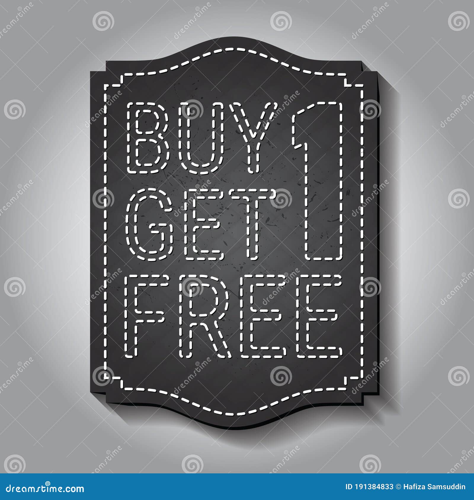 Buy One Get One Free Label. Vector Illustration Decorative Design Stock ...