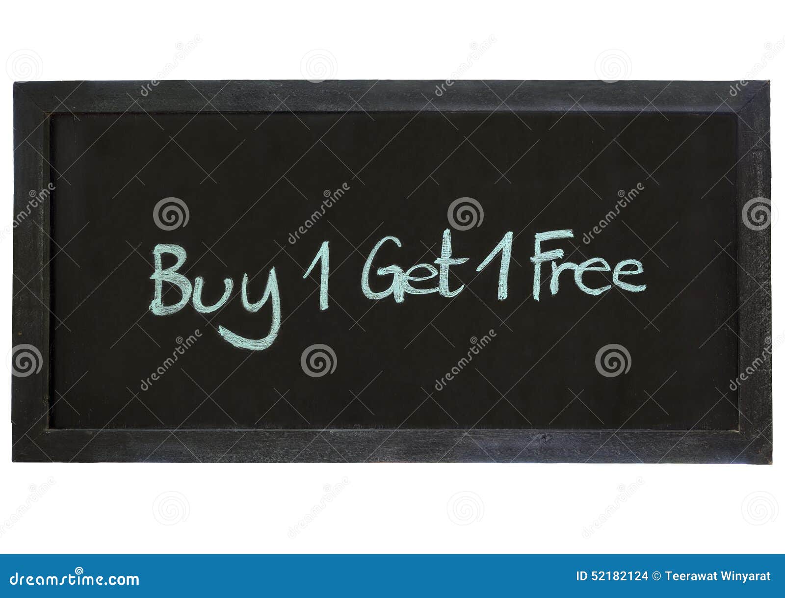 Buy One Get One Free Type On Chalkboard Background Royalty-Free Stock ...